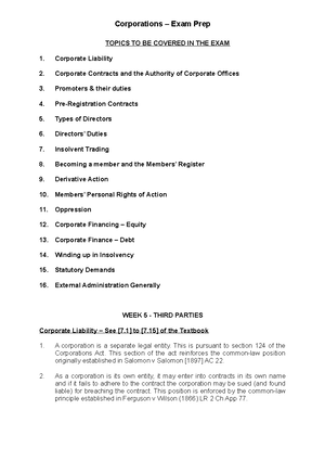 LAW303 2023 Week 13 Tutorial Questions - LAW303 Week 13: Revision ...
