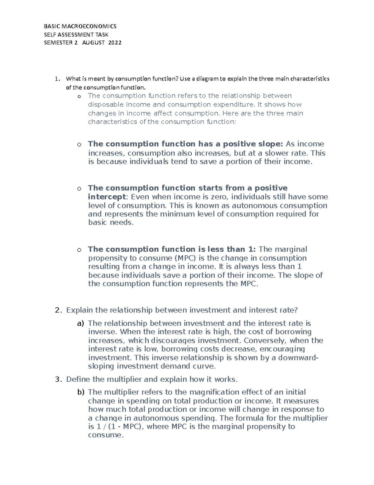 Document (1) - BASIC MACROECONOMICS SELF ASSESSMENT TASK SEMESTER 2 ...