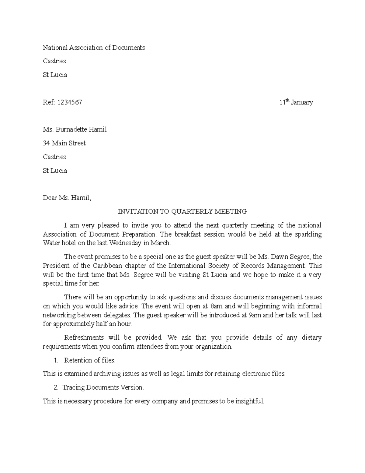 A multipage letter - the product is available - National Association of ...