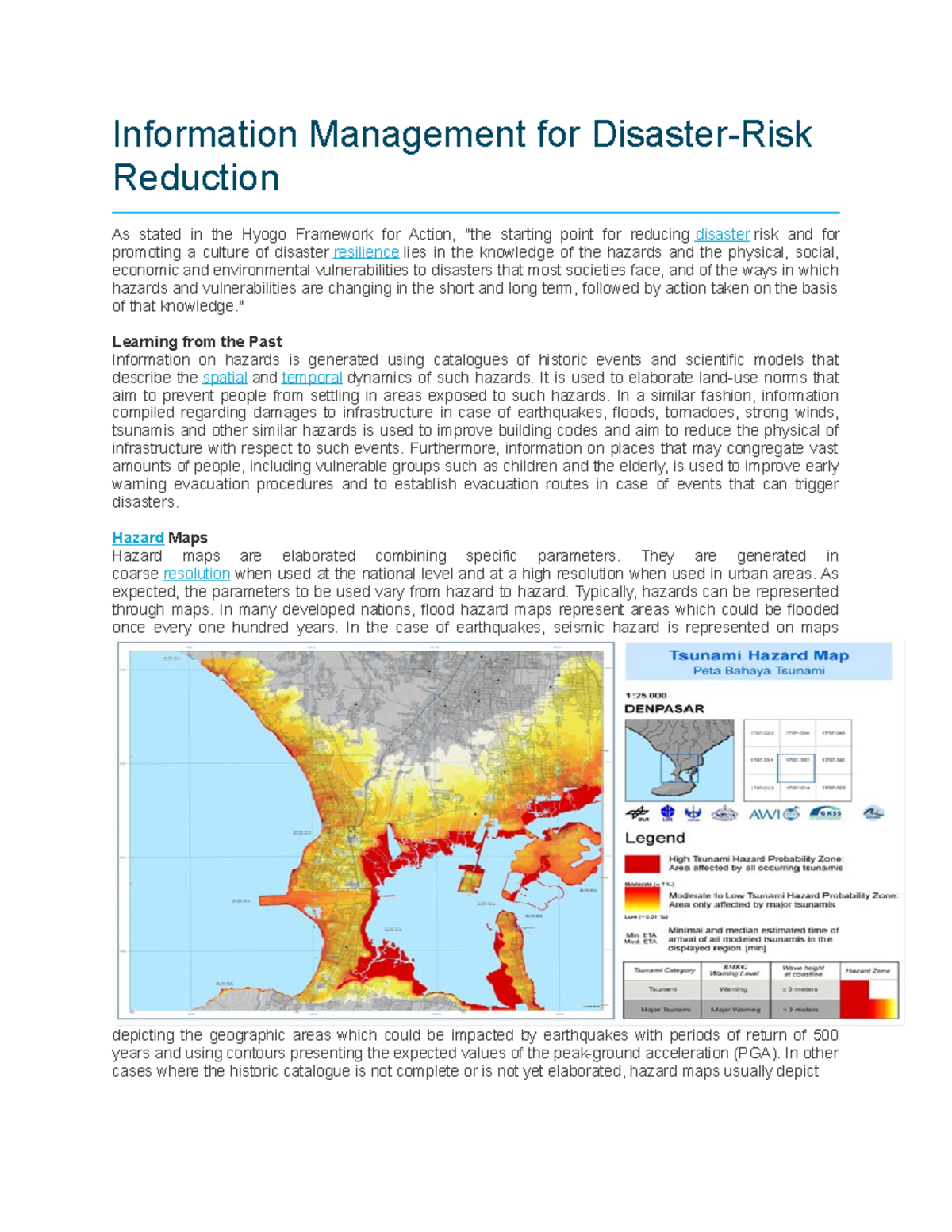 Information Management for Disaster - Information Management for ...