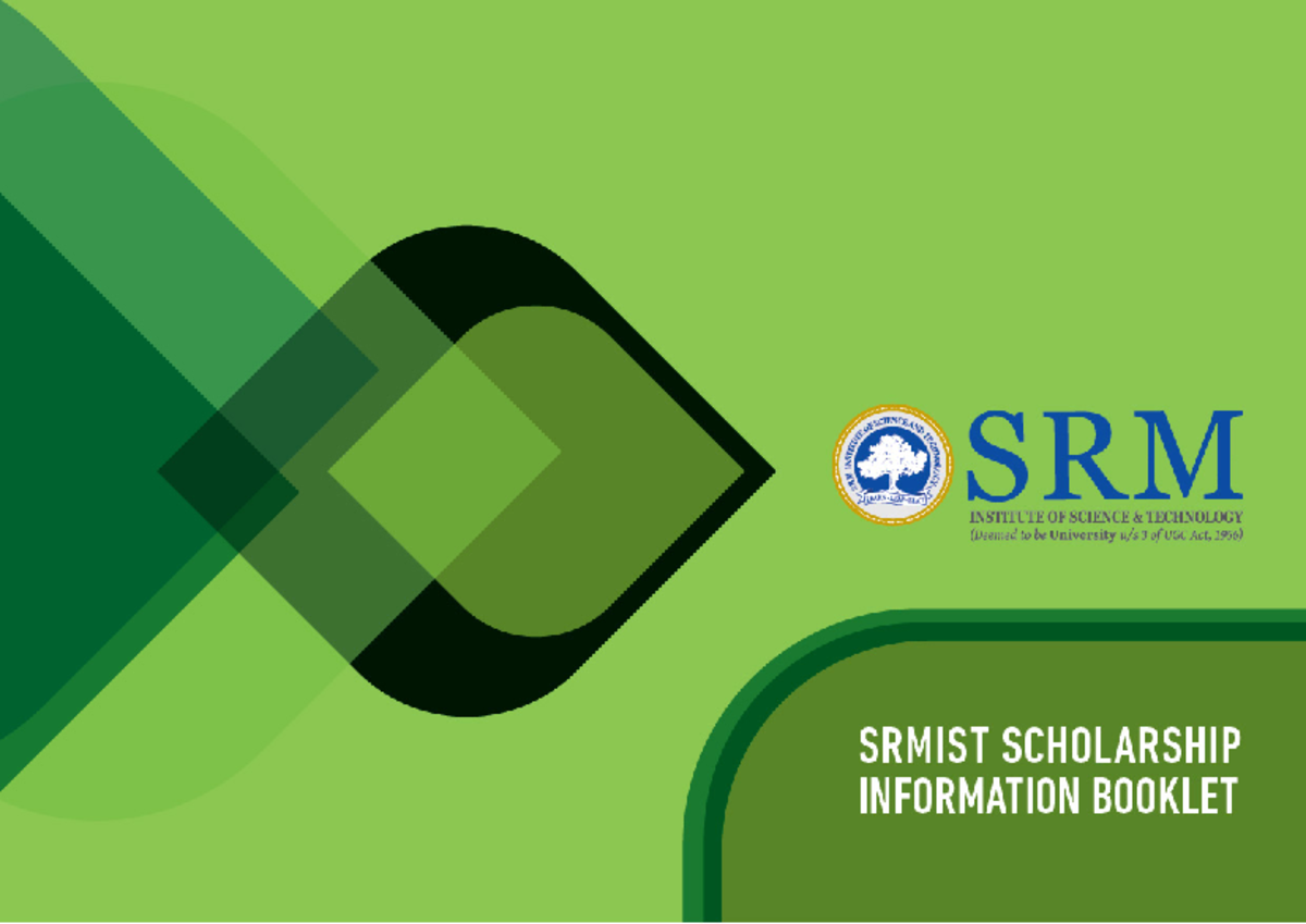Srmist-Scholarship-Info - SRMIST SCHOLARSHIP CATEGORIES Details of Schemes Concession details Sl ...