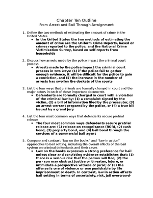 Chapter 9 Outline - Chapter Nine Outline Defendants, Victims, and ...