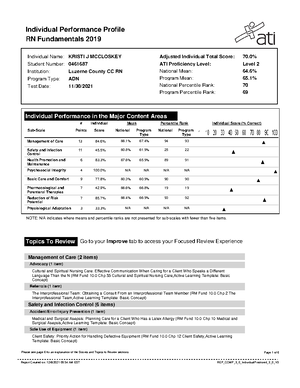 ATI remediation plan and how to guide 7-7 - Luzerne County Community ...