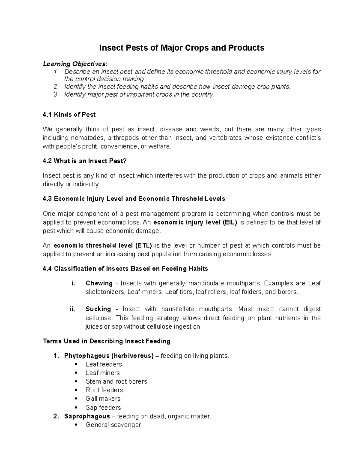 Insect Pests of Major Crops and Products - Insect Pests of Major Crops ...