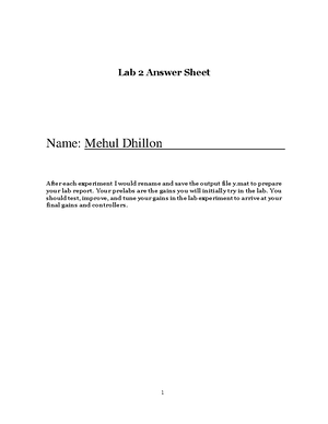 Postlab 3 - AAE 36401 Lab 3: The Control of an Inverted Pendulum Post-Lab 3 Patrick Vinchur TA ...