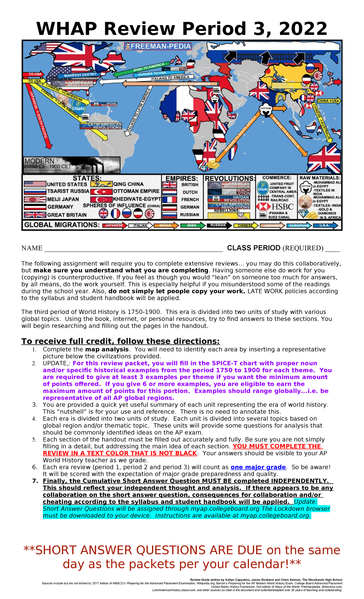 WHAP Review 2022 Period 3 - WHAP Review Period 3, 2022 NAME - Studocu