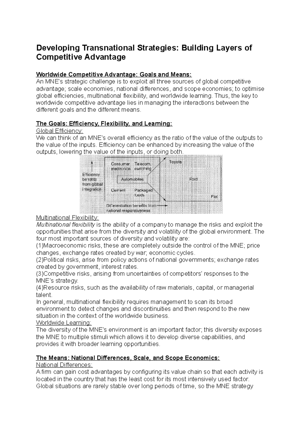 Building Layers of Competitive Advantage - Thus, the key to worldwide ...