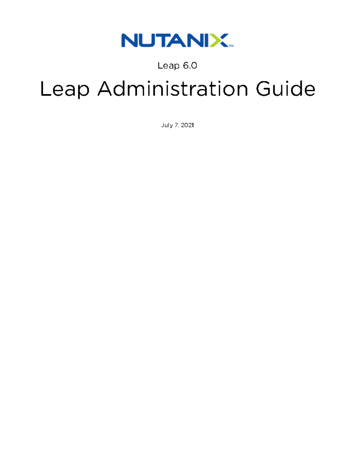 Leap - Leaps - Leap 6. Leap Administration Guide July 7, 2021 Contents ...