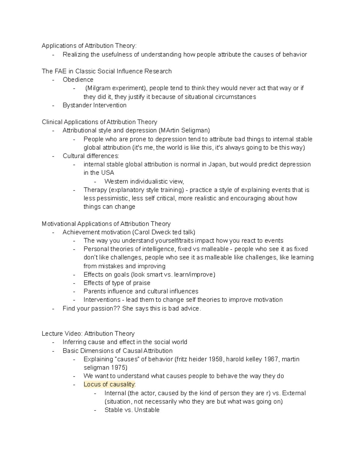 Social Psychology: Social Cognition - Applications of Attribution ...