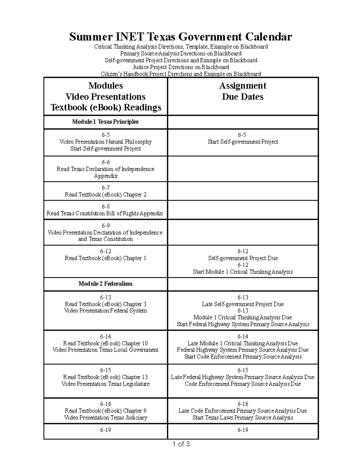 SU-2306 INET Calendar - iv;o' - Summer INET Texas Government Calendar ...