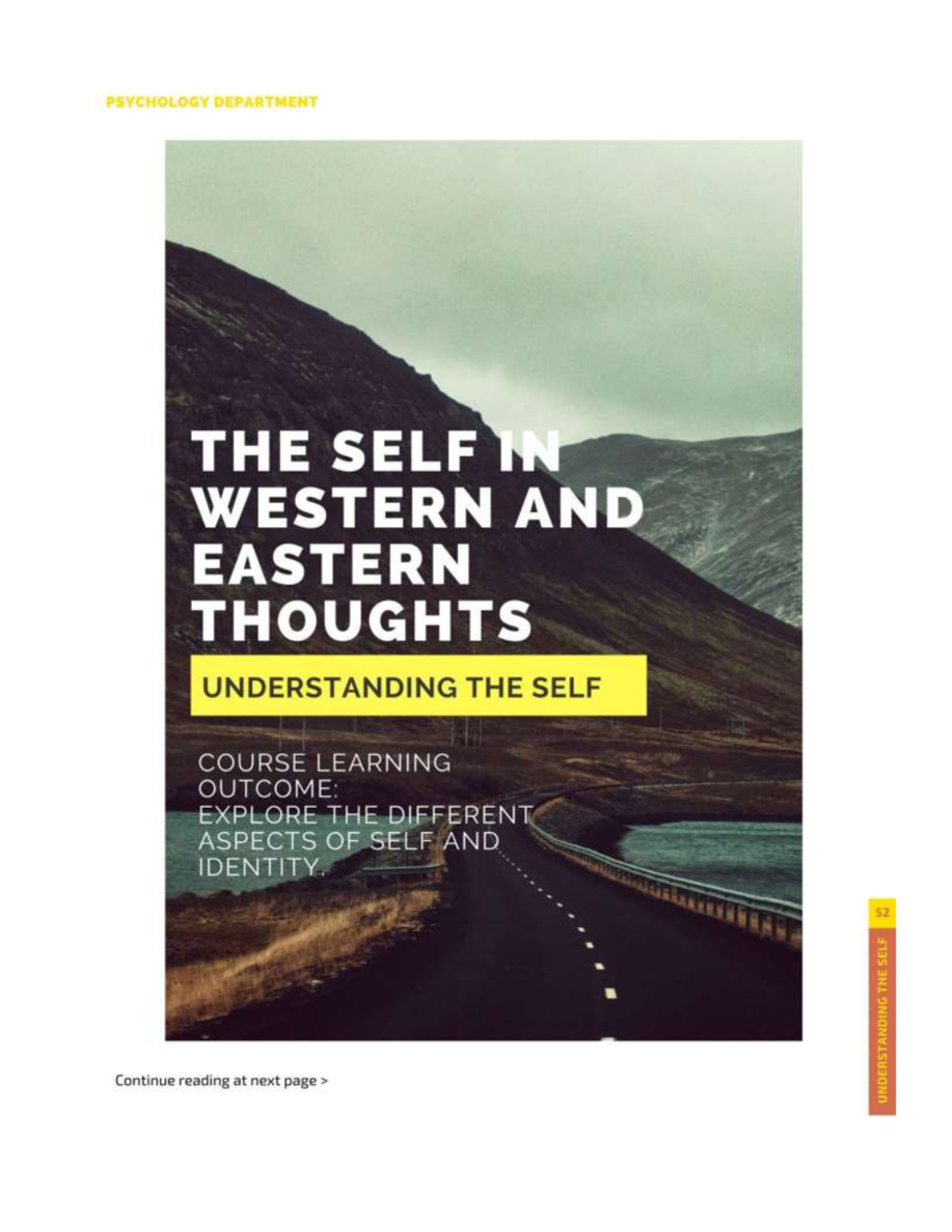 Lesson 4 - Understanding the Self - THE SELF IN WESTERN AND EASTERN ...