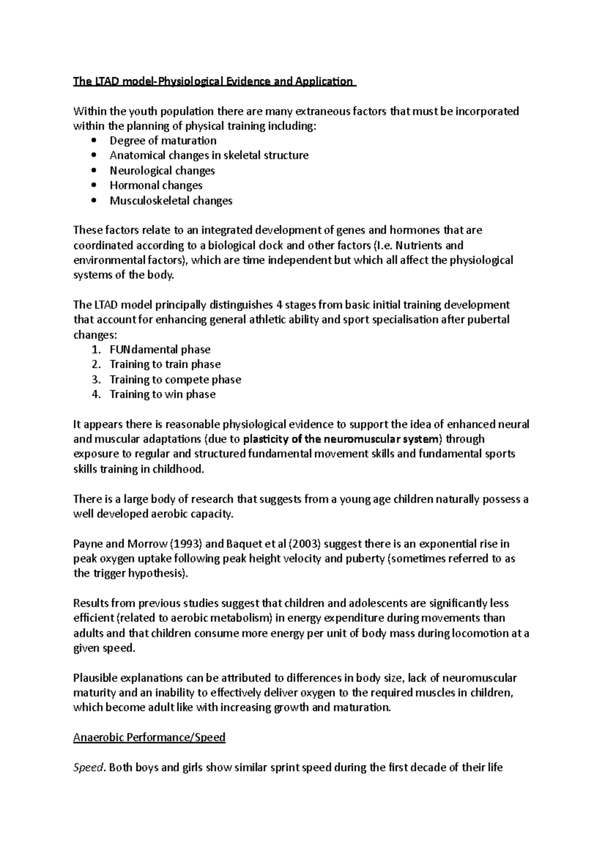 The LTAD model-Physiological Evidence and Application - Nutrients and ...