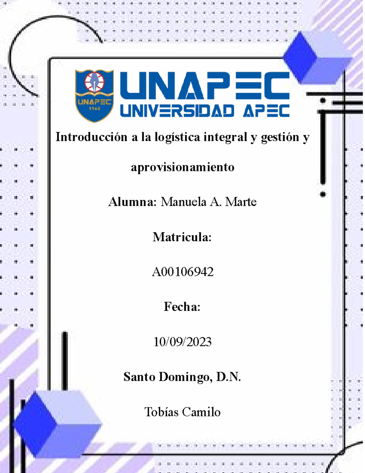 Trabajo individual Logistica, Introducción a la logística integral y ...