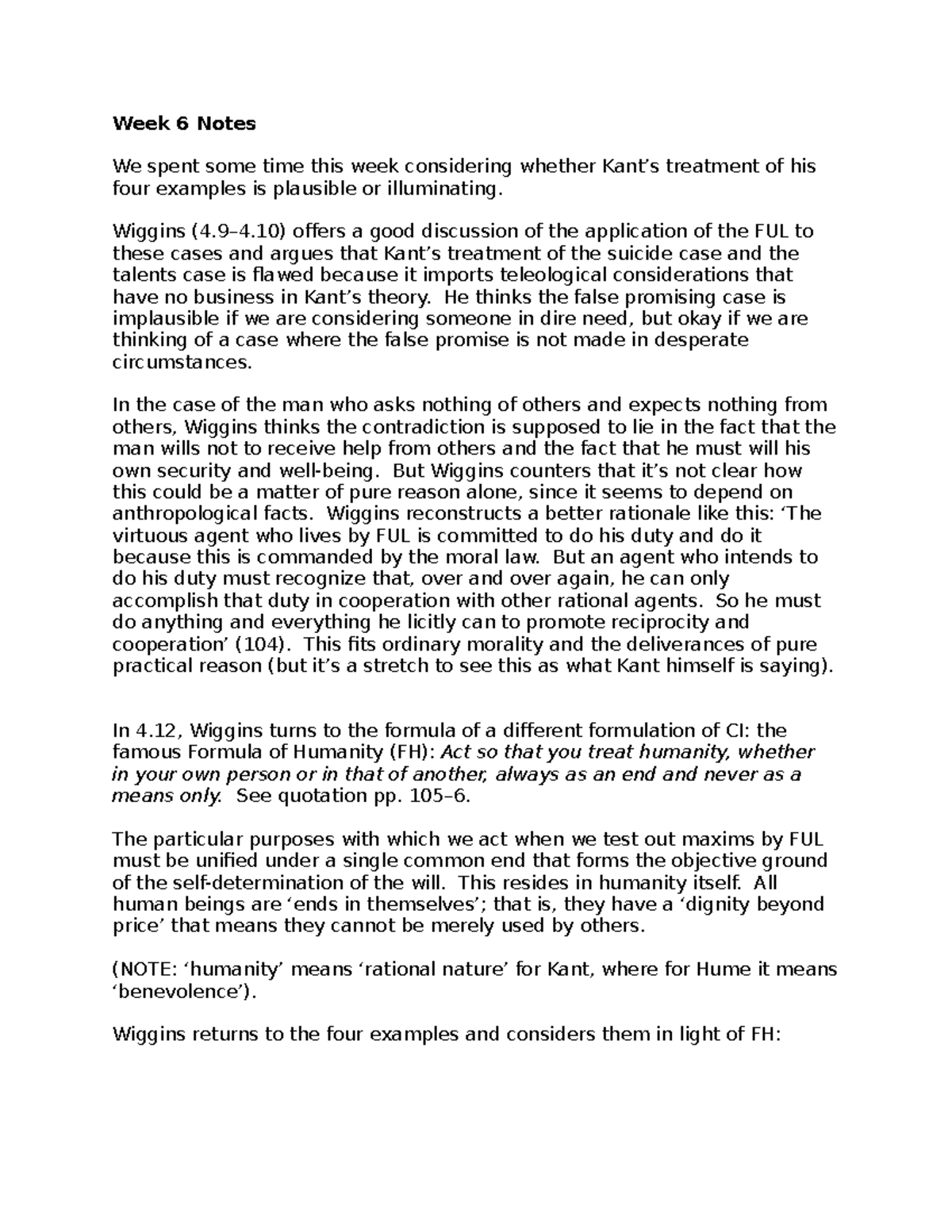 PHIL-257 2023 Week 6 Notes - Week 6 Notes We spent some time this week ...