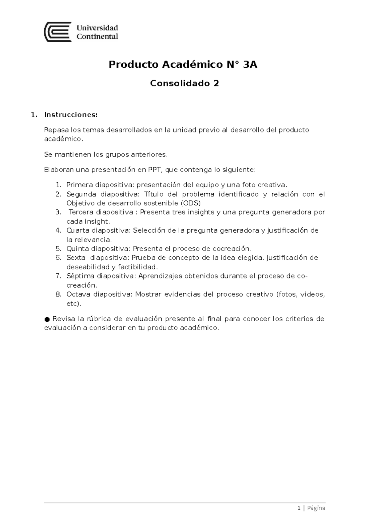 2022 PA3A - RUBRICA - Producto Académico N° 3A Consolidado 2 1 ...