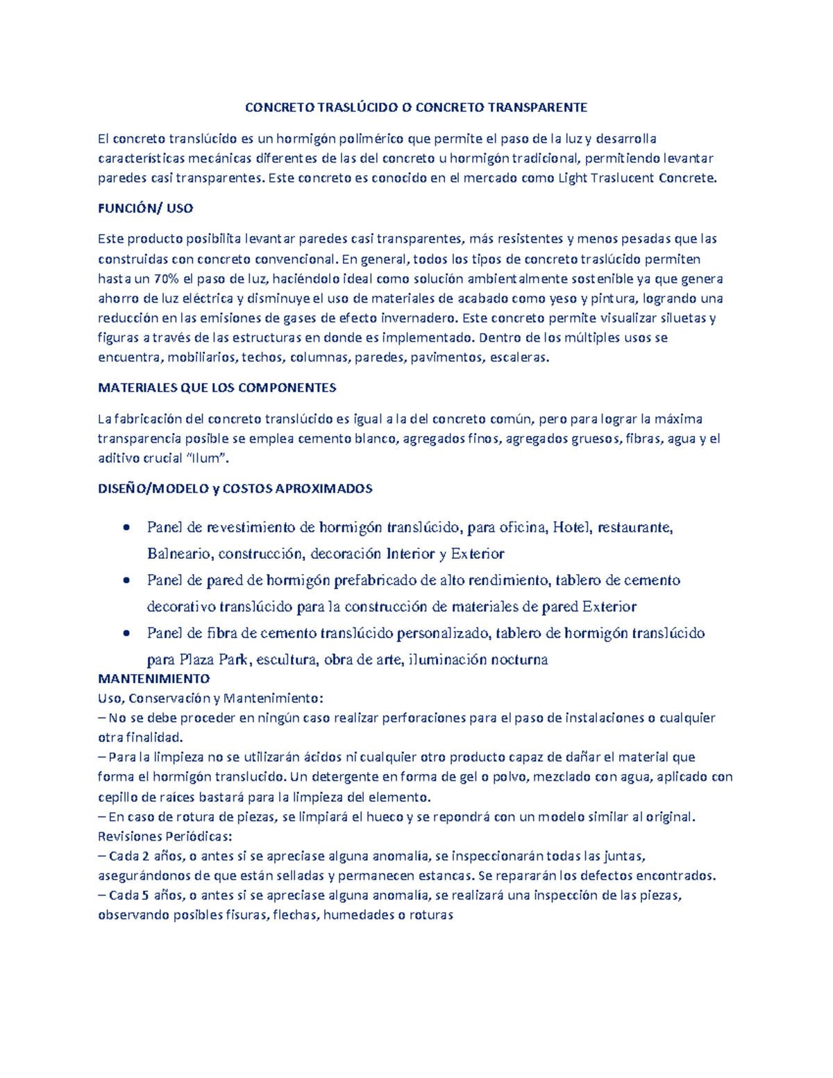Concreto Translucido 2 PAG - CONCRETO TRASLÚCIDO O CONCRETO ...