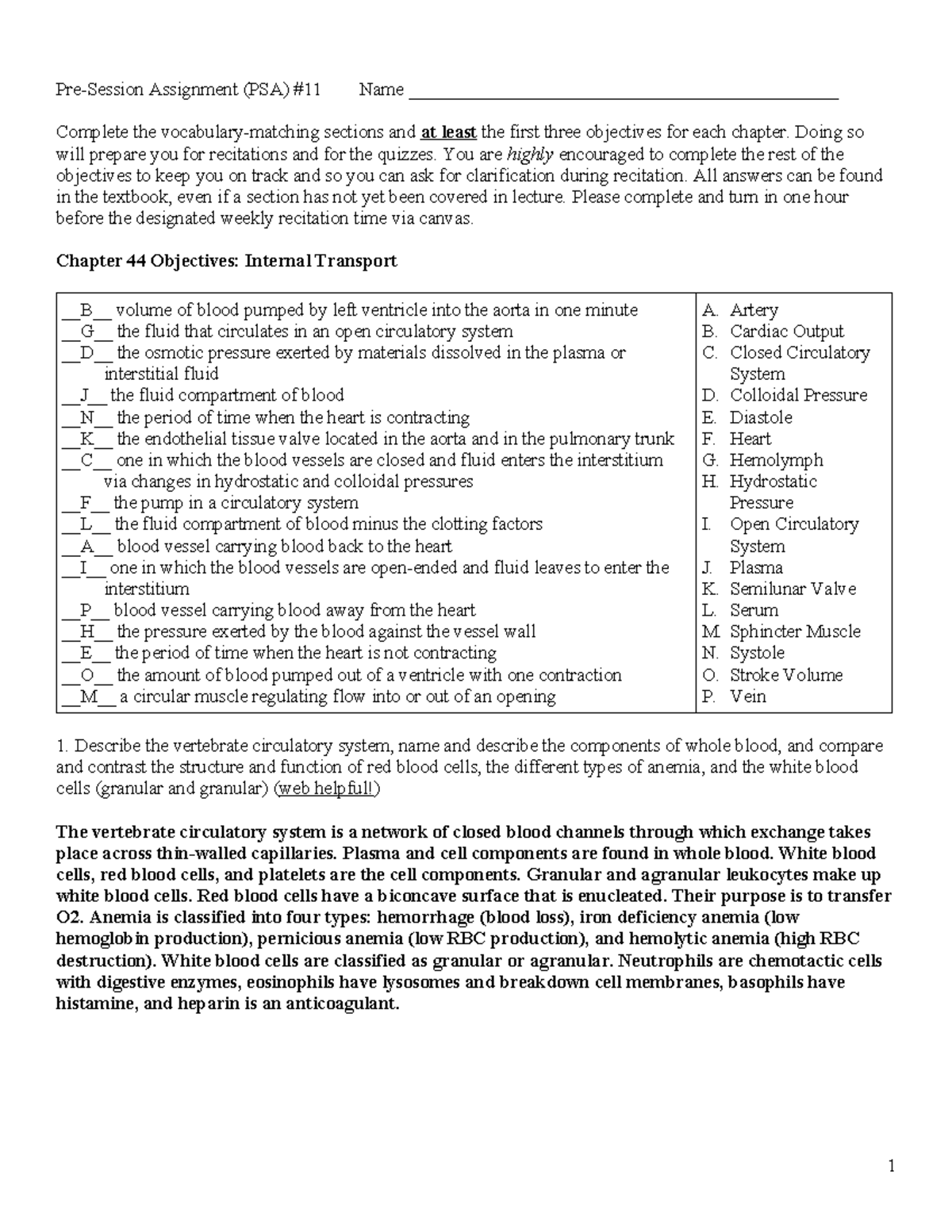 FA23 PSA-11 recitation - Pre-Session Assignment (PSA) #11 Name - Studocu