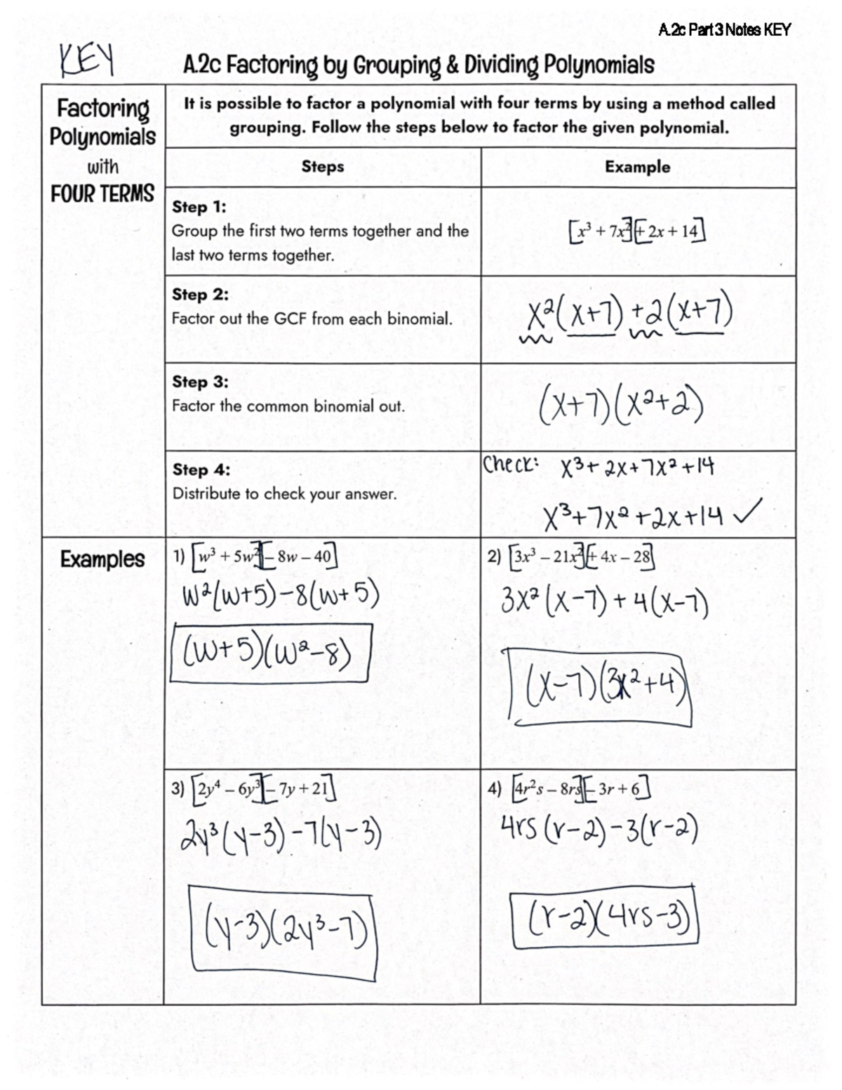 A skibidi math stuff - A. 2 c Part 3 Notes KEY - Studocu