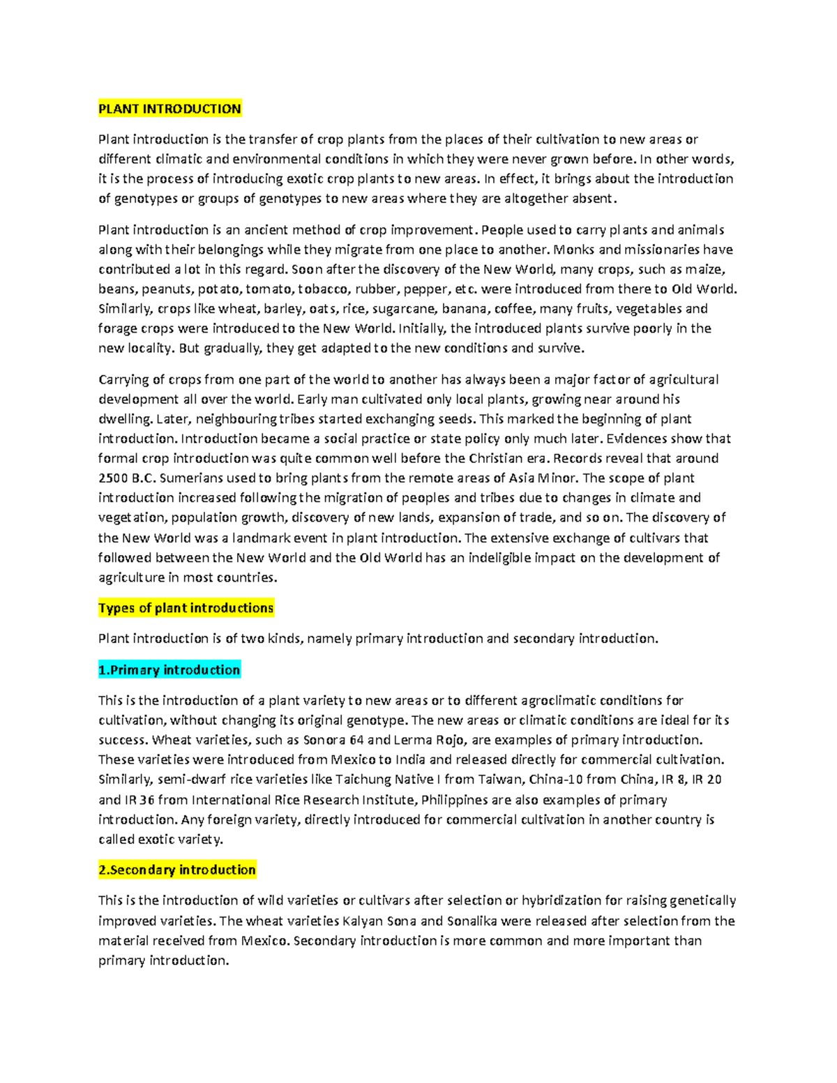(2)6th semester plant breeding horticulture and research methodology ...