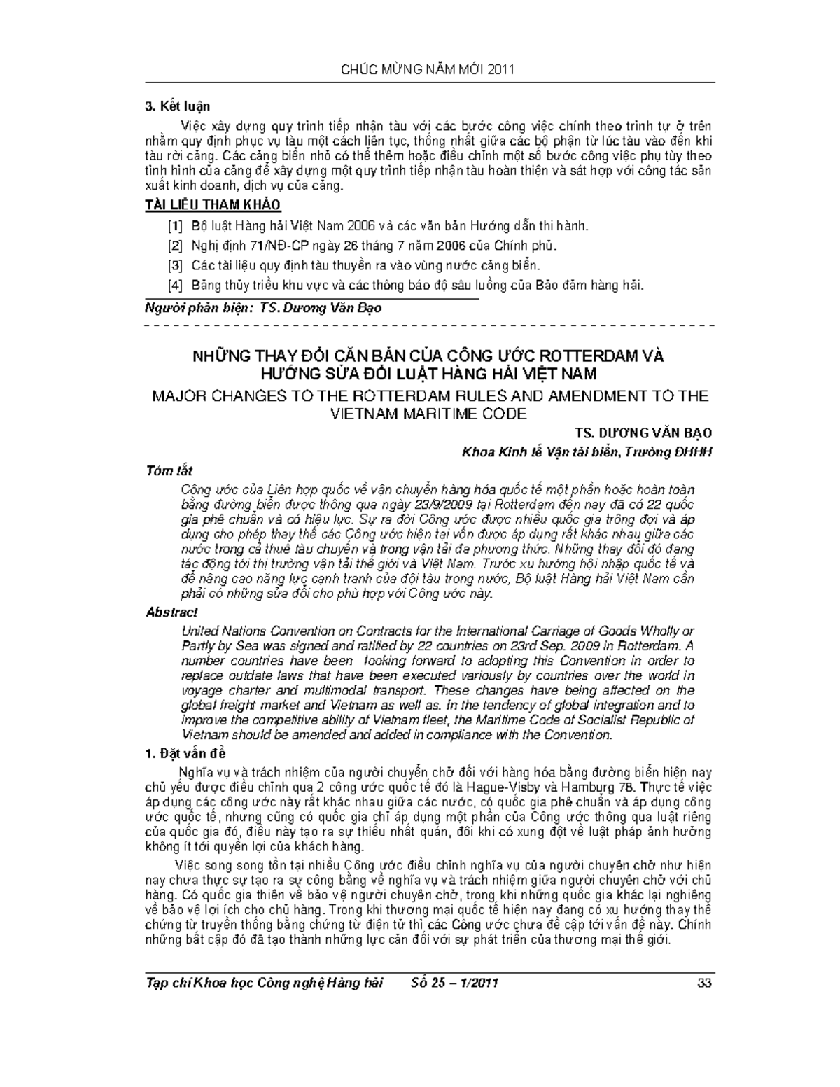 33 nhung thay doi can ban CU Rotterdam va Luat HH VN - Kết luận Việc ...