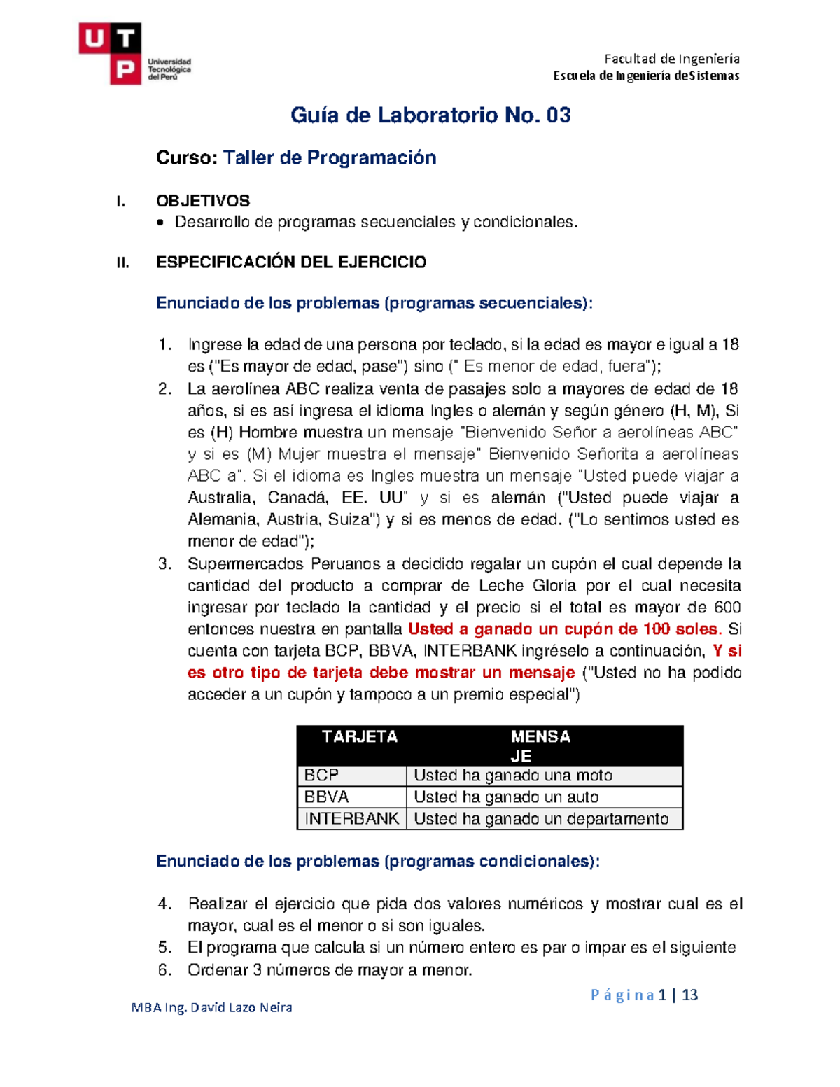 S03.s01 - Guia de Laboratorio TP Nº 03-1 - Warning: TT: undefined function: 32 Escuela de ...