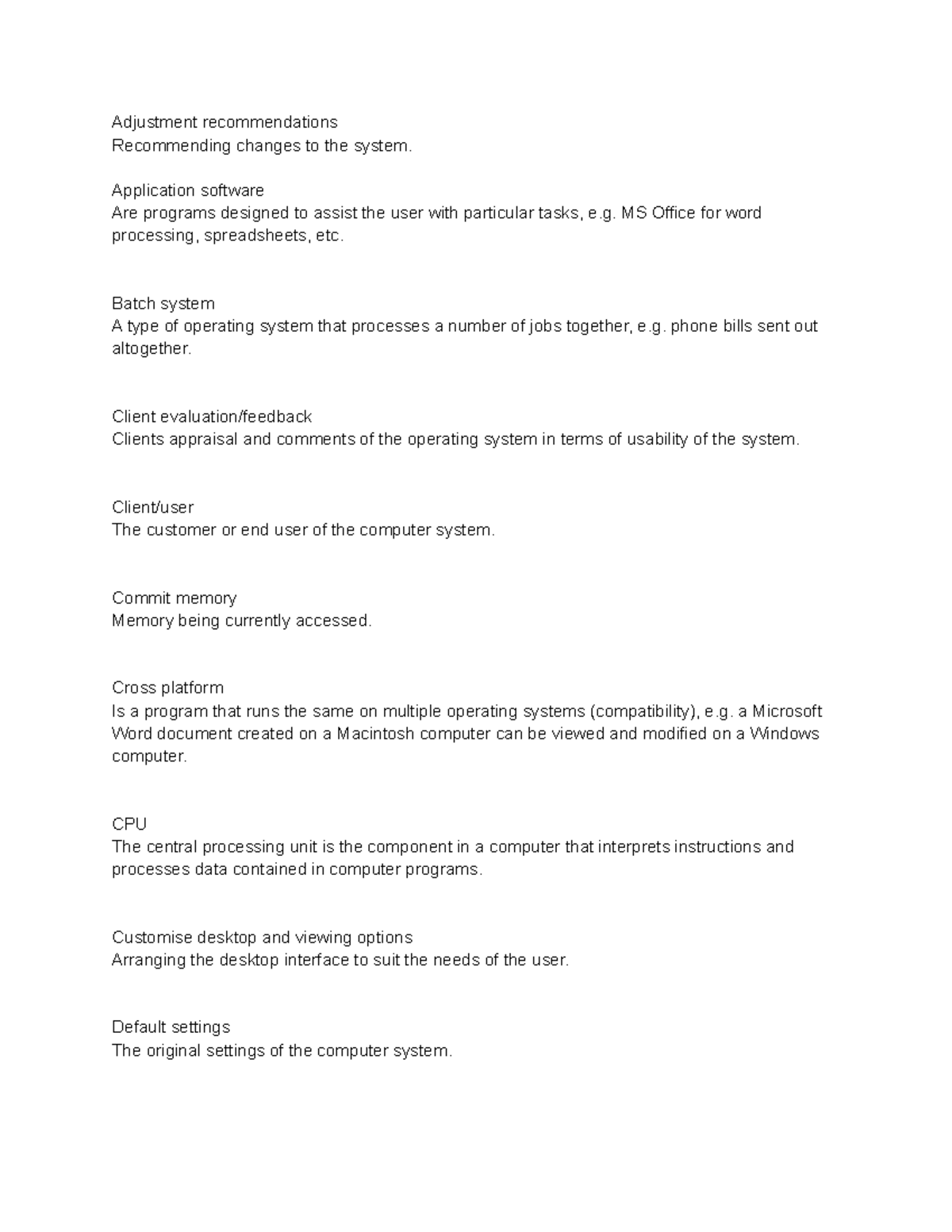 Installation and Optimization of Operating Systems - Adjustment ...