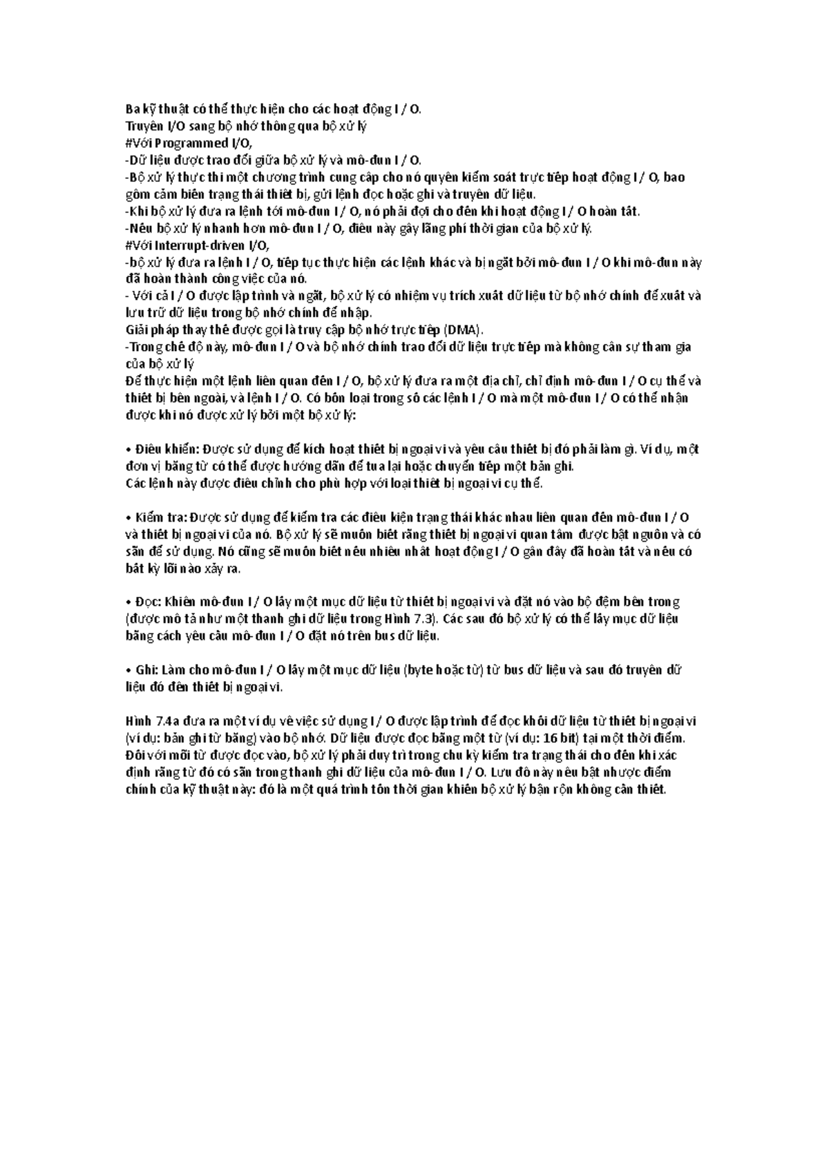 to more understand in this subject - Ba kỹỹ thu t có th th c hi n cho các ho t đ ng I / O.ậểựệạộ ...