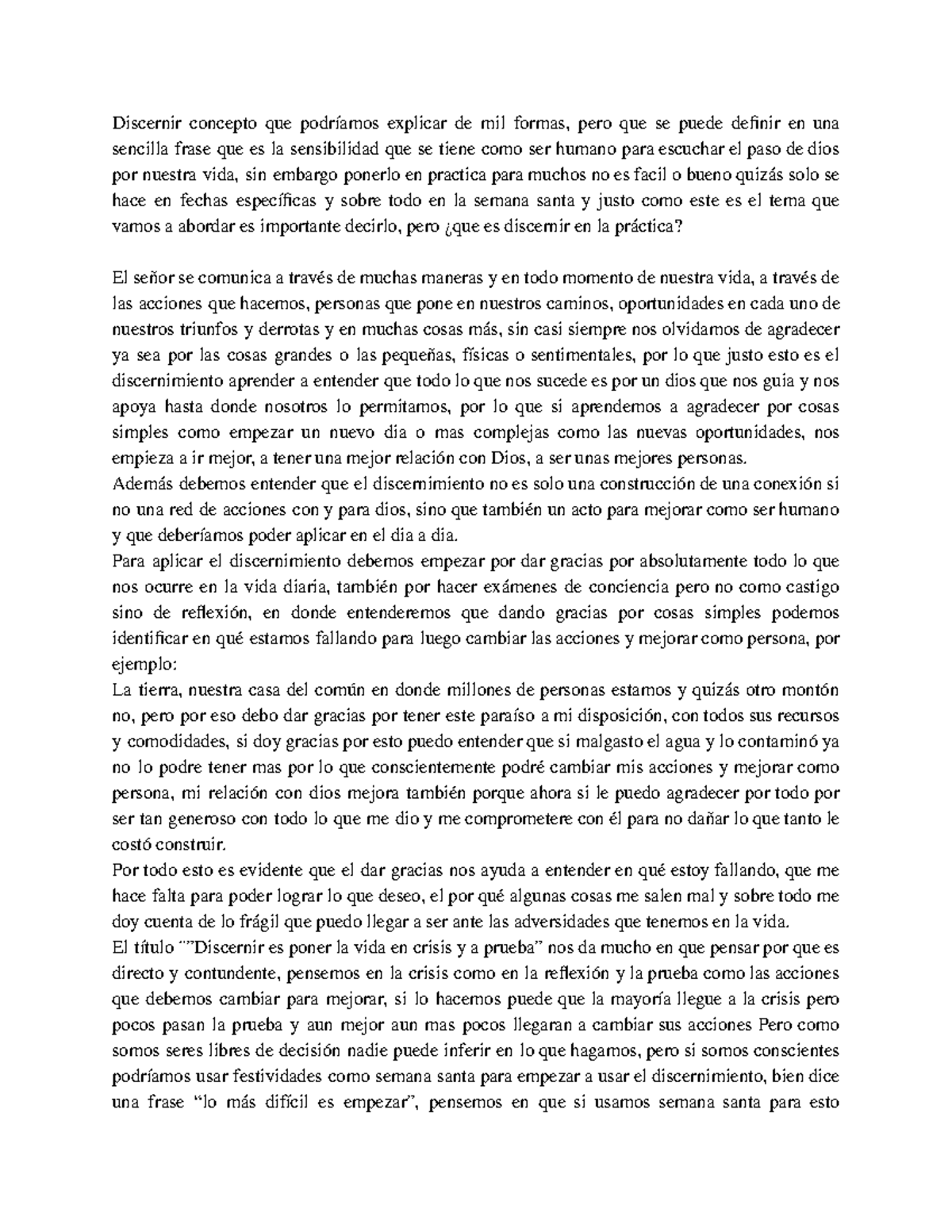 Discernir como concepto - Discernir concepto que podríamos explicar de ...