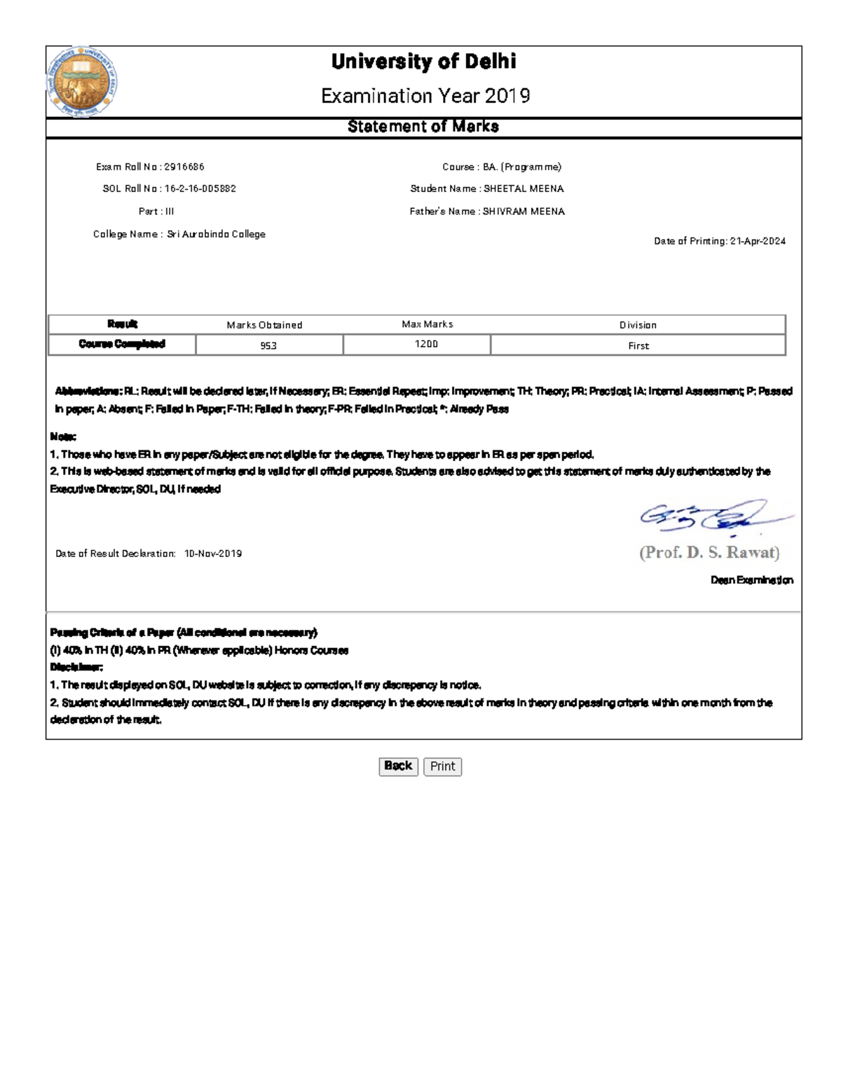 University of Delhi(1) 240421 124227 - University of Delhi Statement of ...