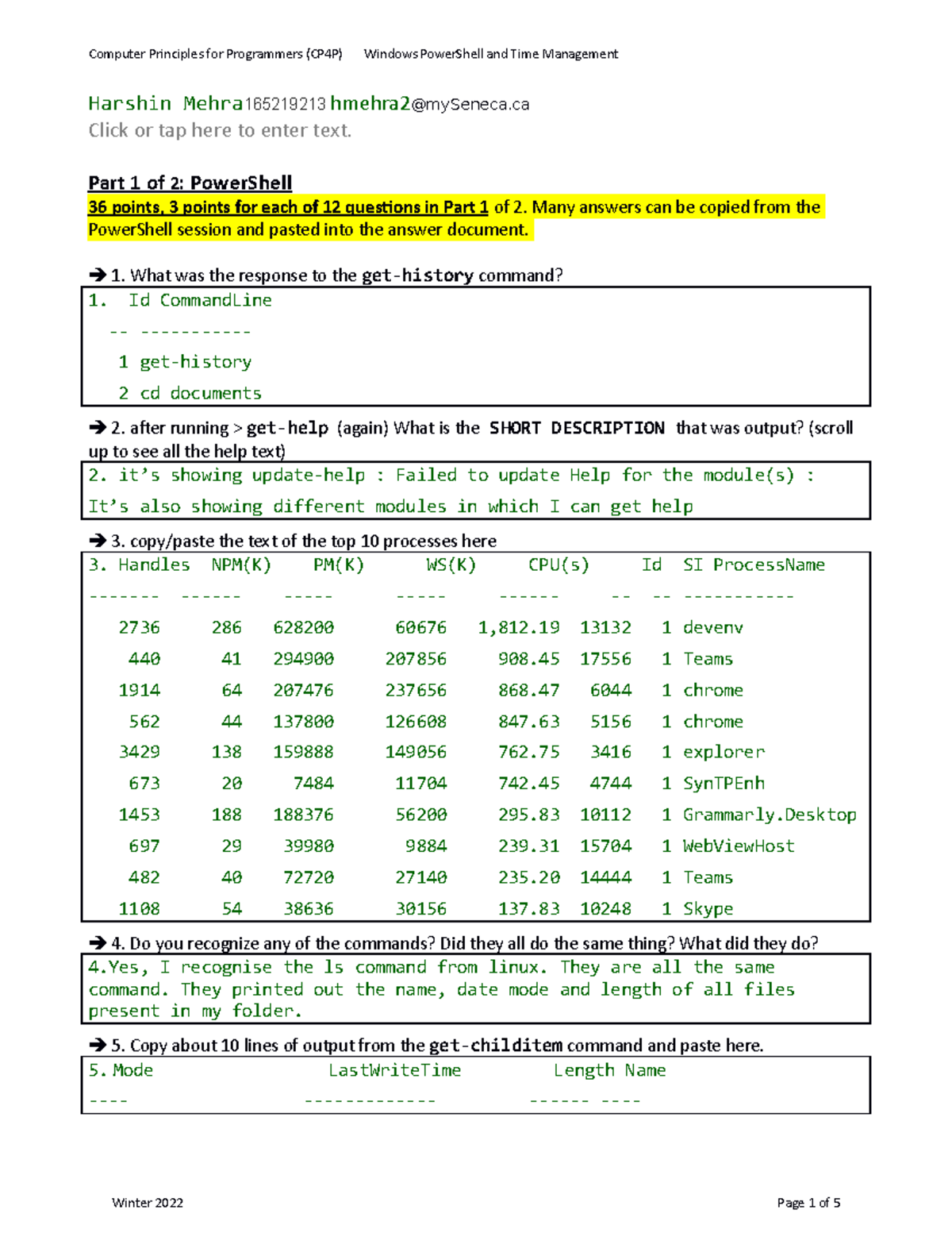 CP4P Week8 Activity - Harshin Mehra 165219213 hmehra2@mySeneca Click or ...