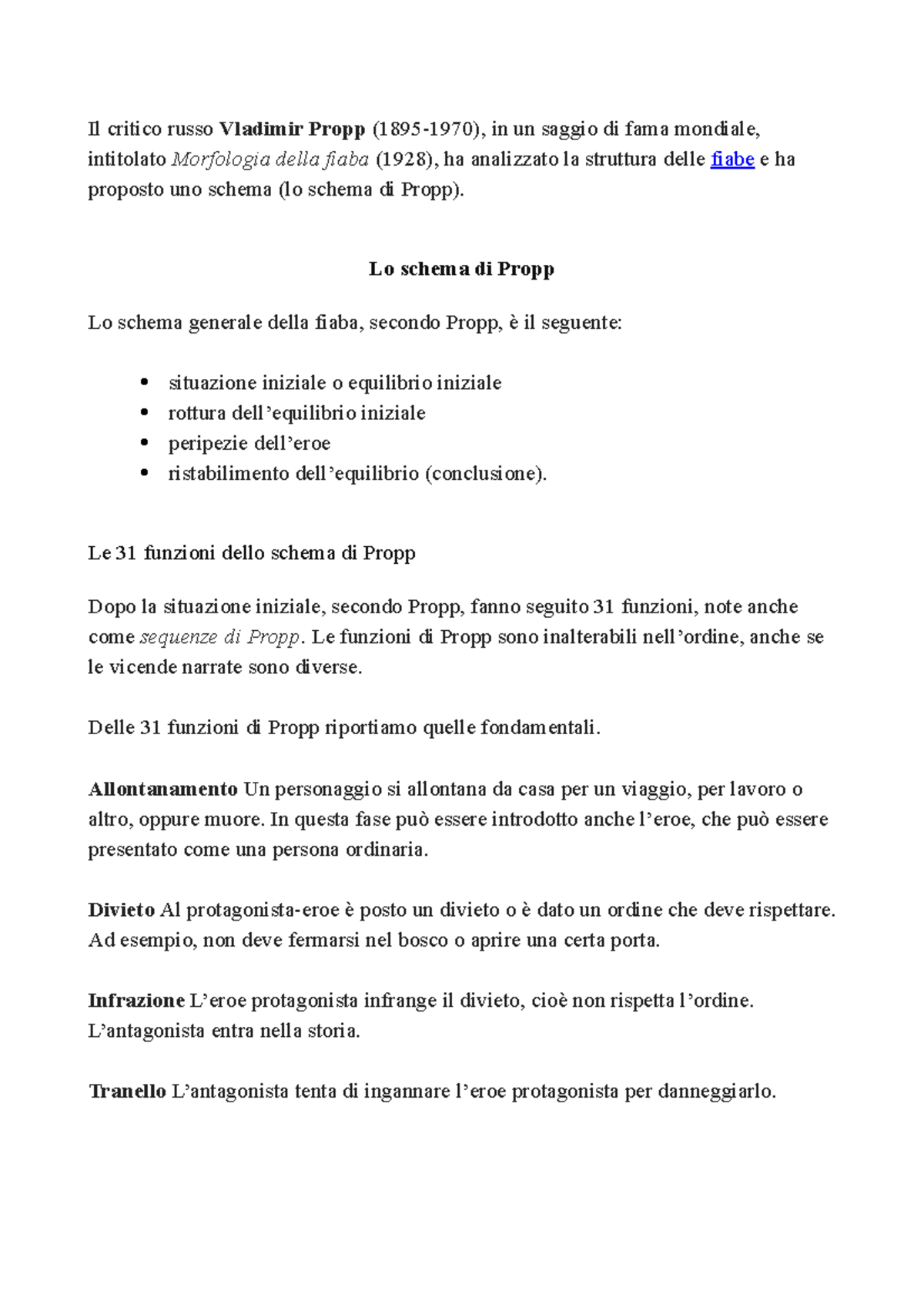 Le funzioni di Propp e la struttura della fiaba - Il critico russo ...