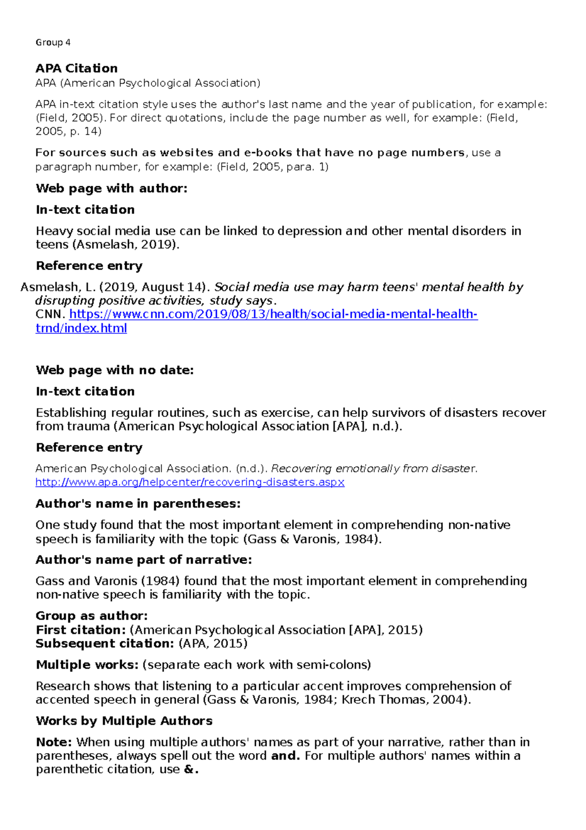 Group-4-b - ................................ - Group 4 APA Citation APA ...
