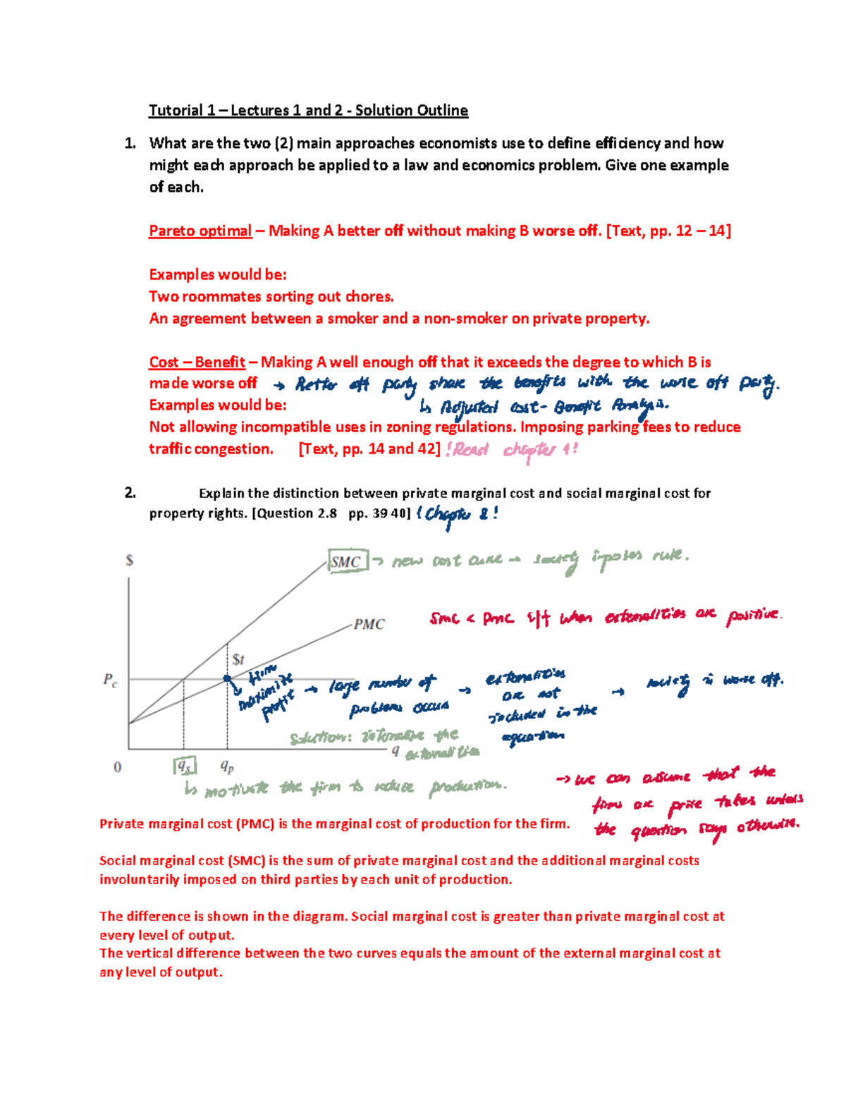 Tutorial 1 Solution Outline - Tutorial 1 – Lectures 1 and 2 - Solution Outline What are the two ...