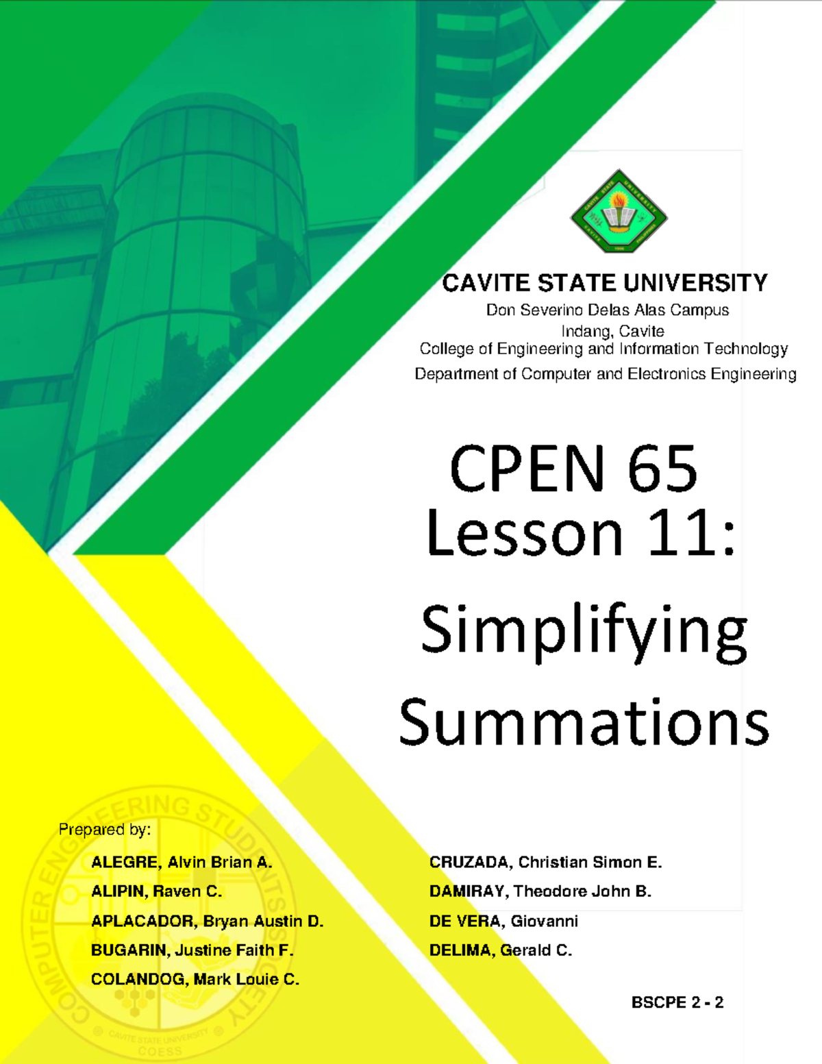 CPEN 65 Module 11 - none - [Grab your reader’s attention with a great quote from the document or ...