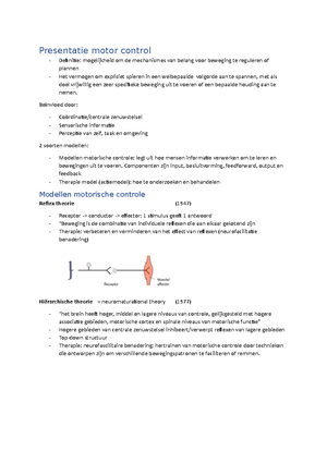HOAC II stroomschema - Fysiotherapie - Studeersnel