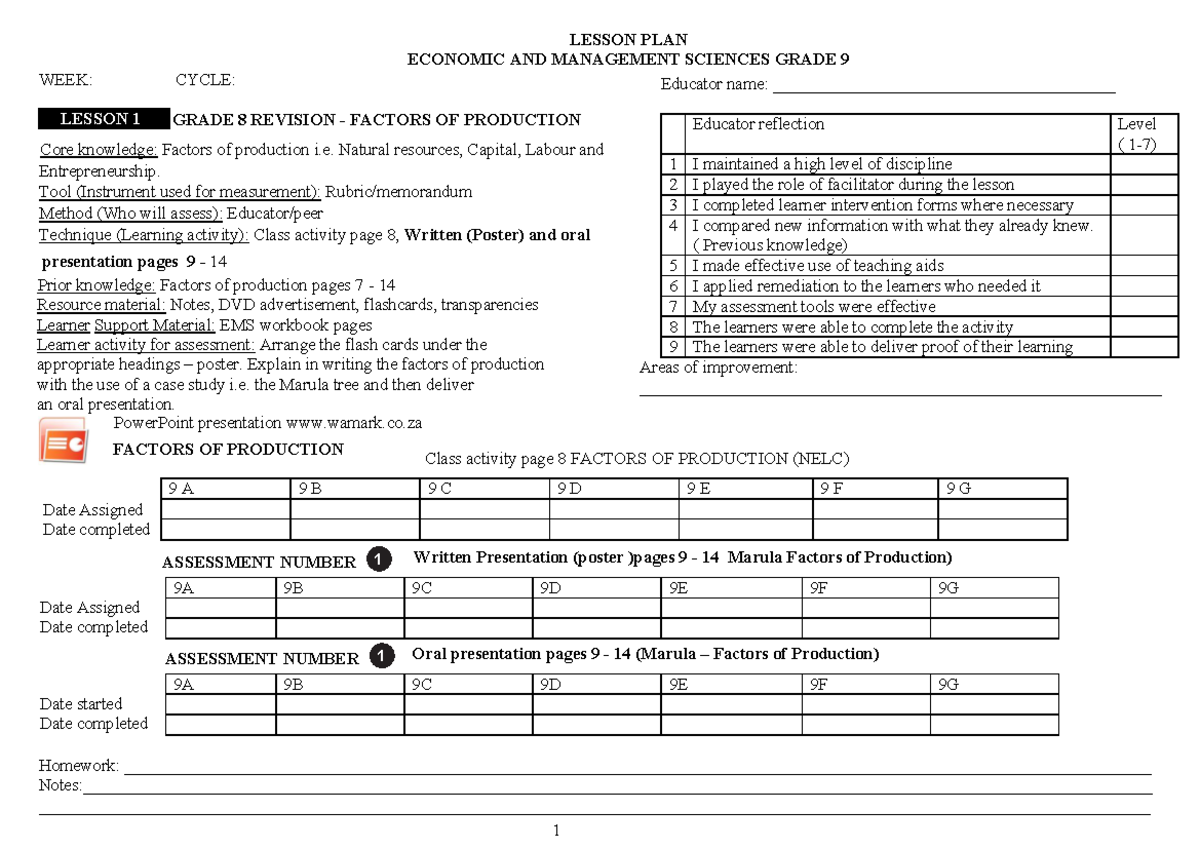 Lesson- Plans- Grade-9-EMS-2015 - ECONOMIC AND MANAGEMENT SCIENCES ...