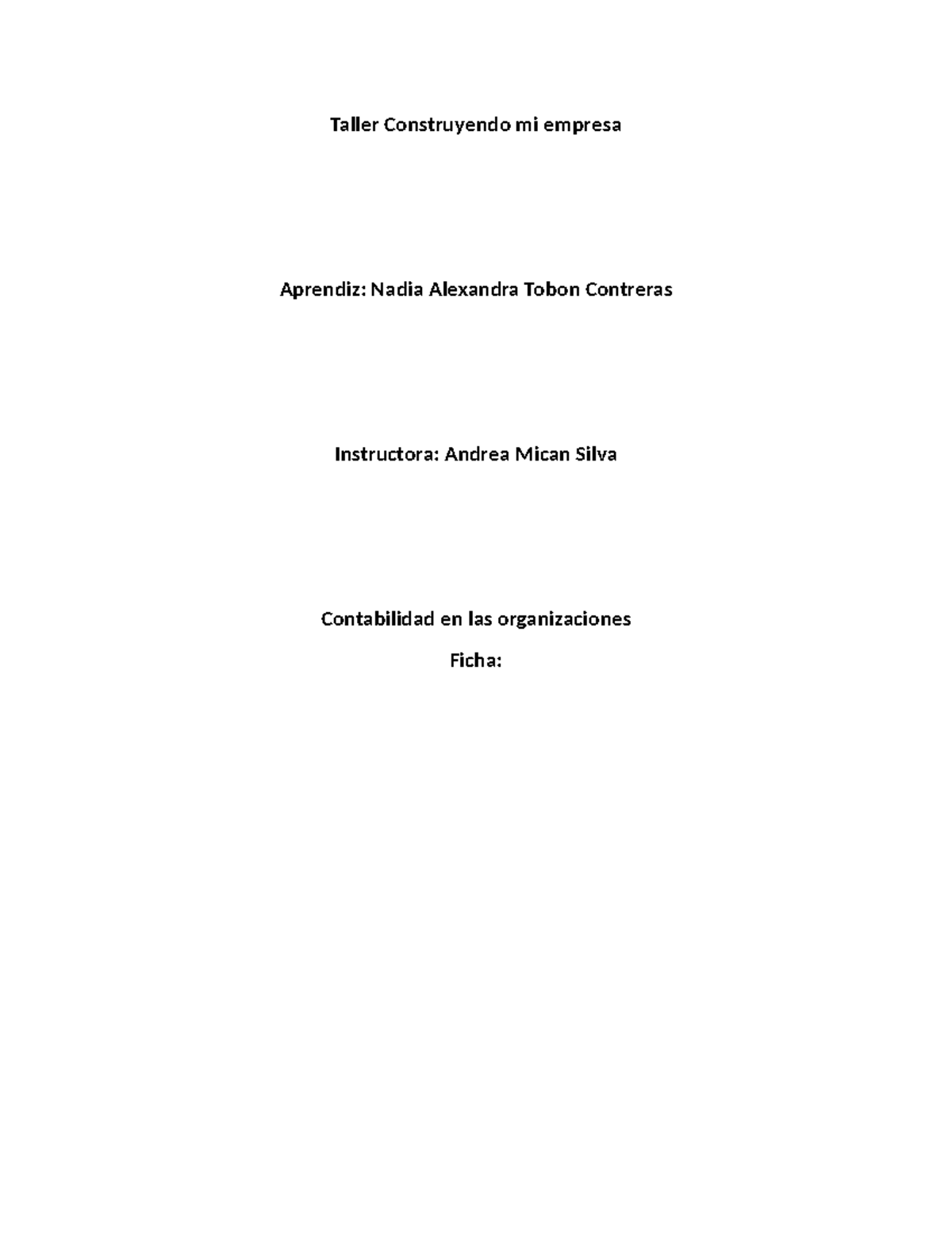 Taller Construyendo mi empresa - Taller Construyendo mi empresa ...