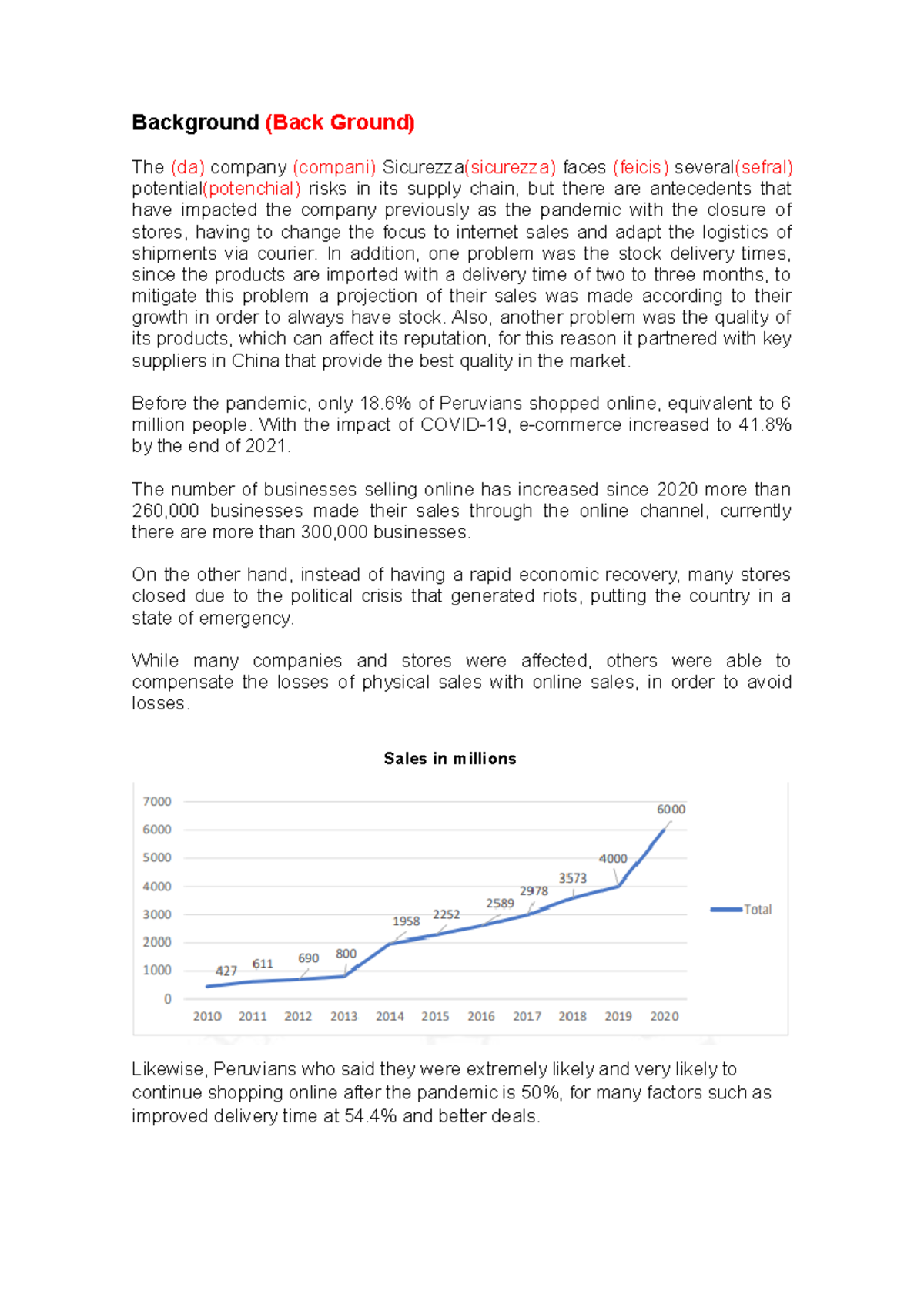 Background - DE nada - Background (Back Ground) The (da) company ...