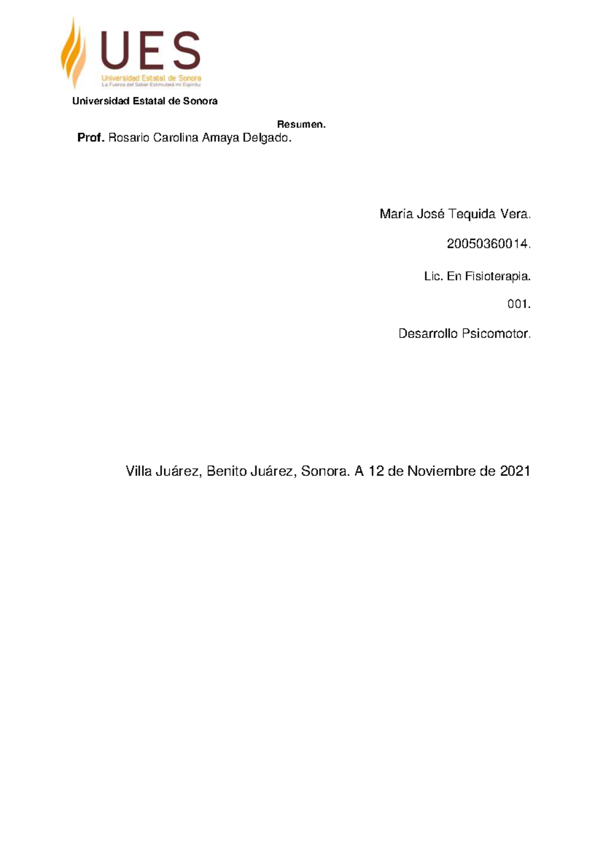 Desarrollo Psicomotor #resumen Temple Fay - UES - Studocu