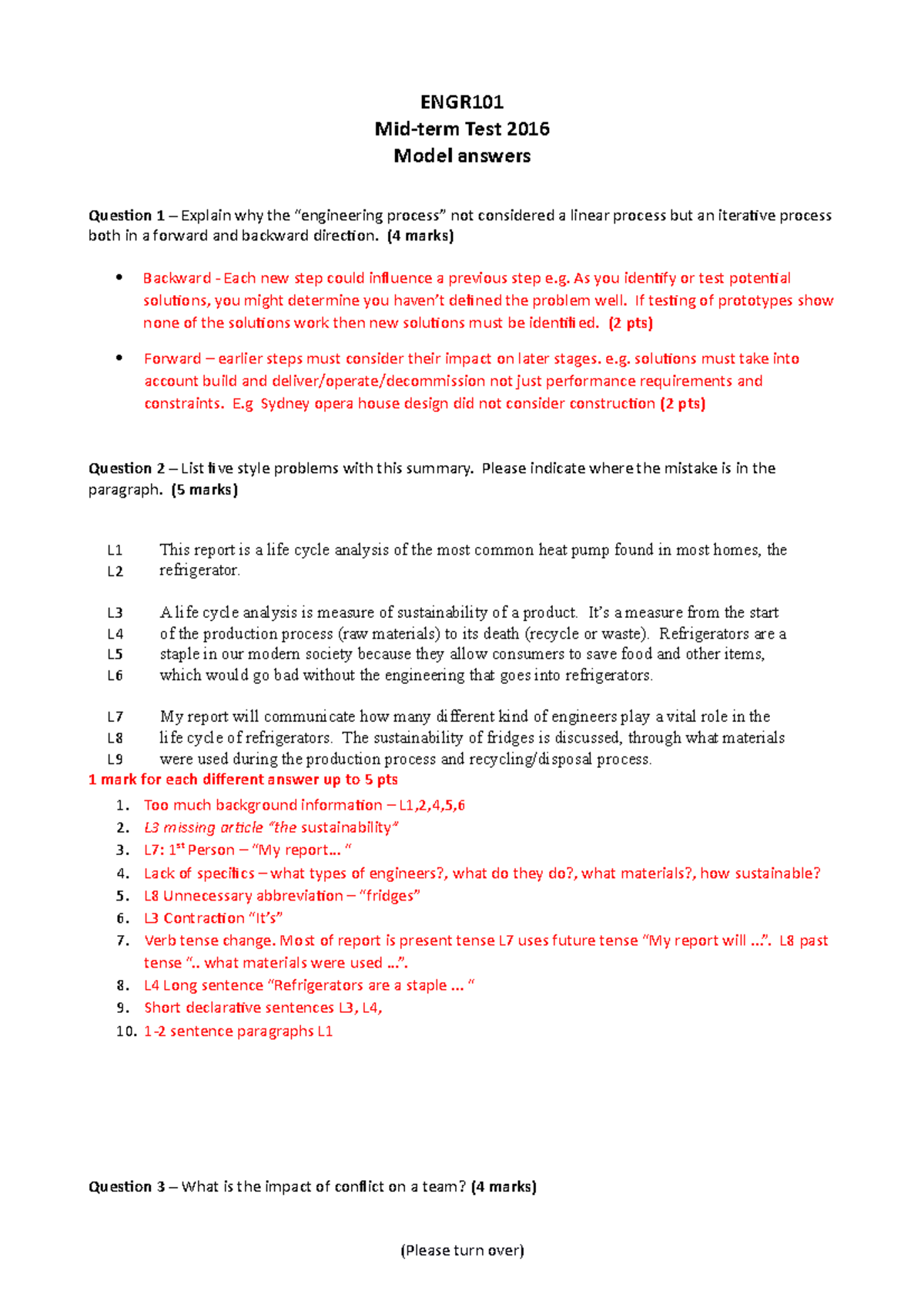 Test 2016 + answers - Past test for engr101. test practice. - ENGR Mid ...