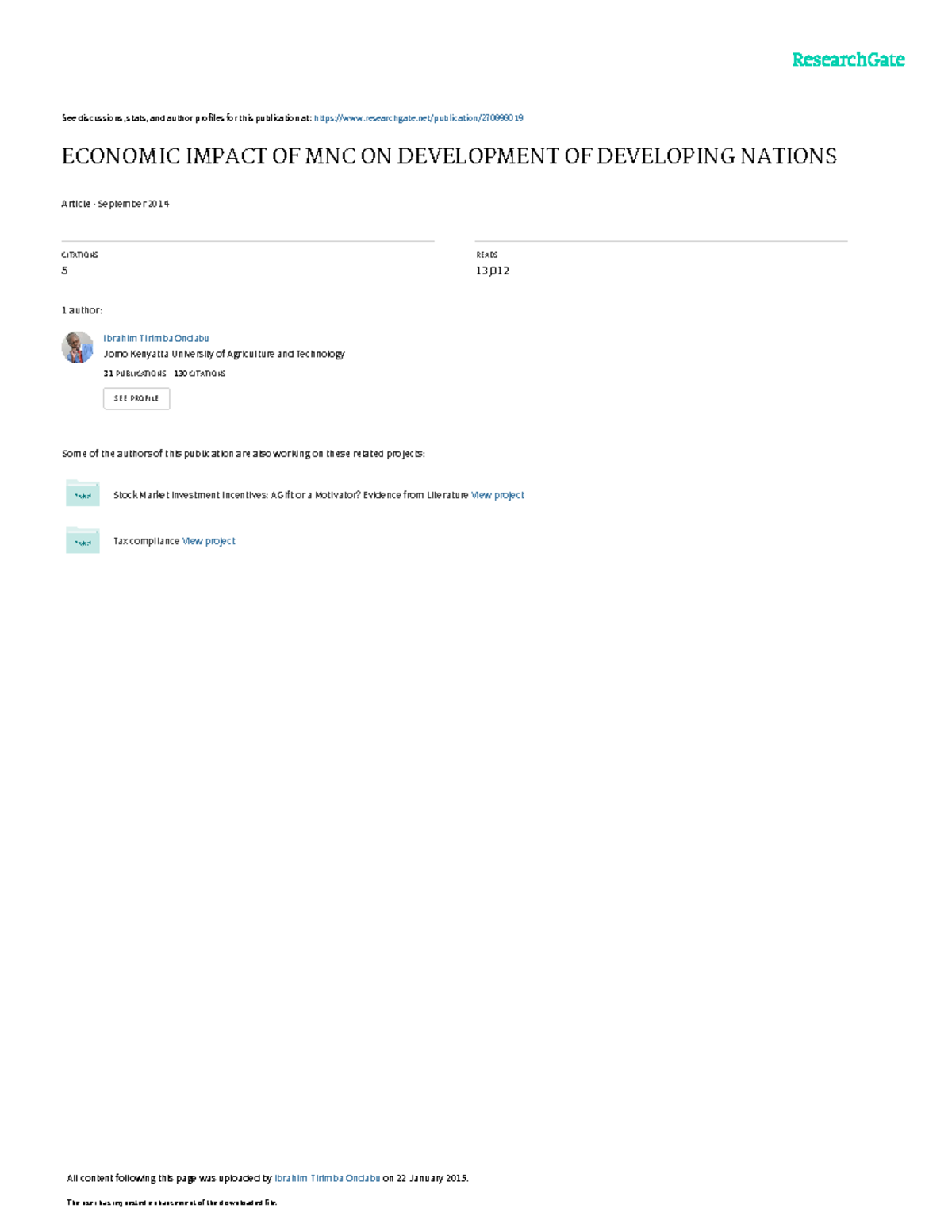 Economic Impact of Mnc on Development of Developing Nations - See ...