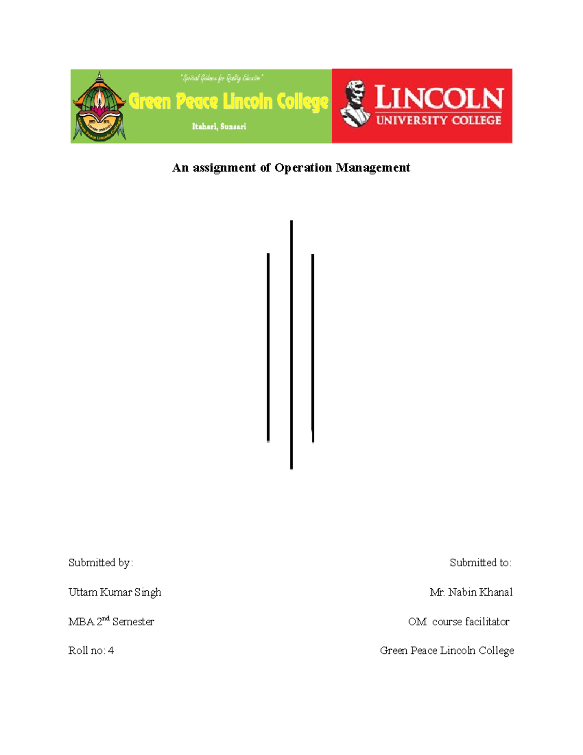 OM - Assignments - An assignment of Operation Management Submitted by ...