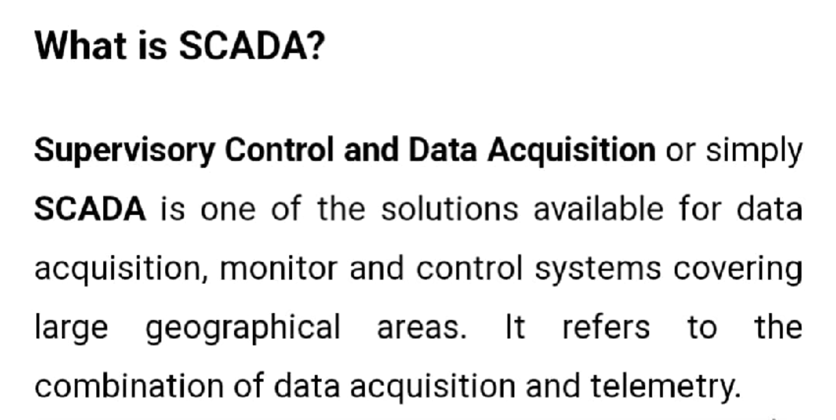 Scada What Is Scada Supervisory Control And Data Acquisition Or Simply Scada Is One Of The