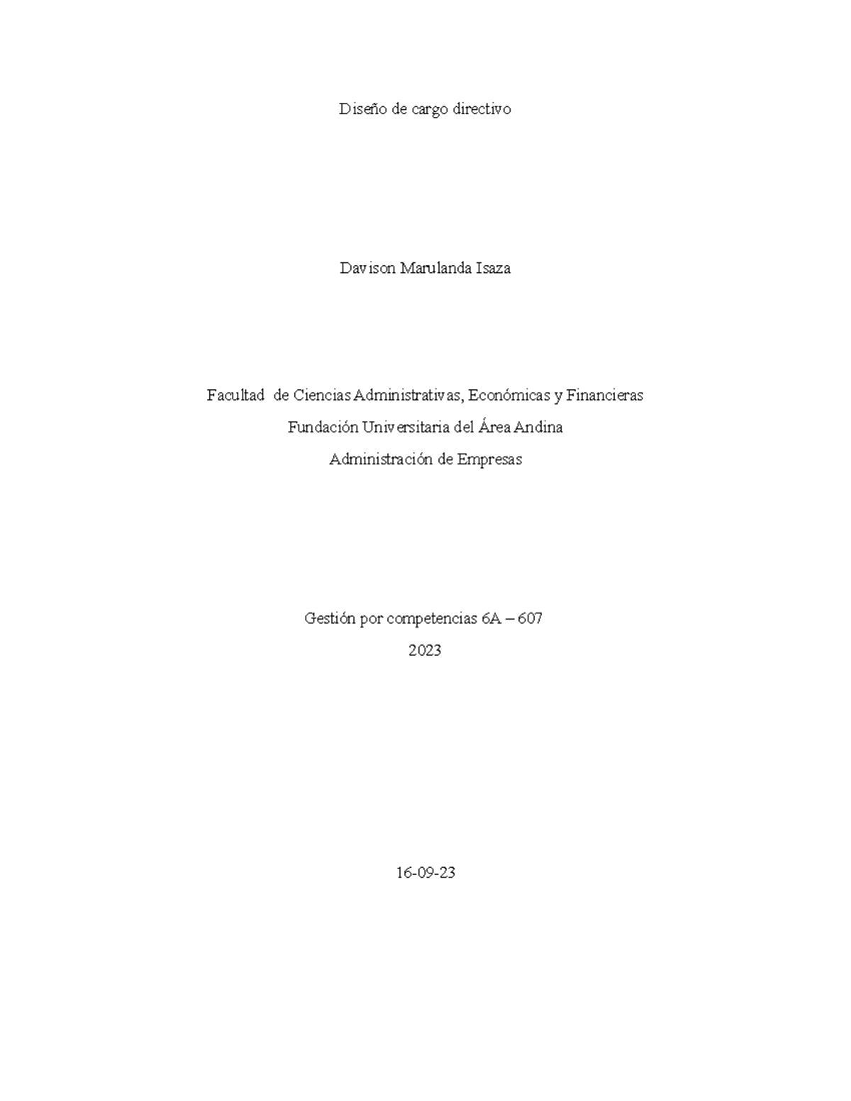 Gestion por competencias Eje 3 Diseño de cargo directivo - Diseño de ...