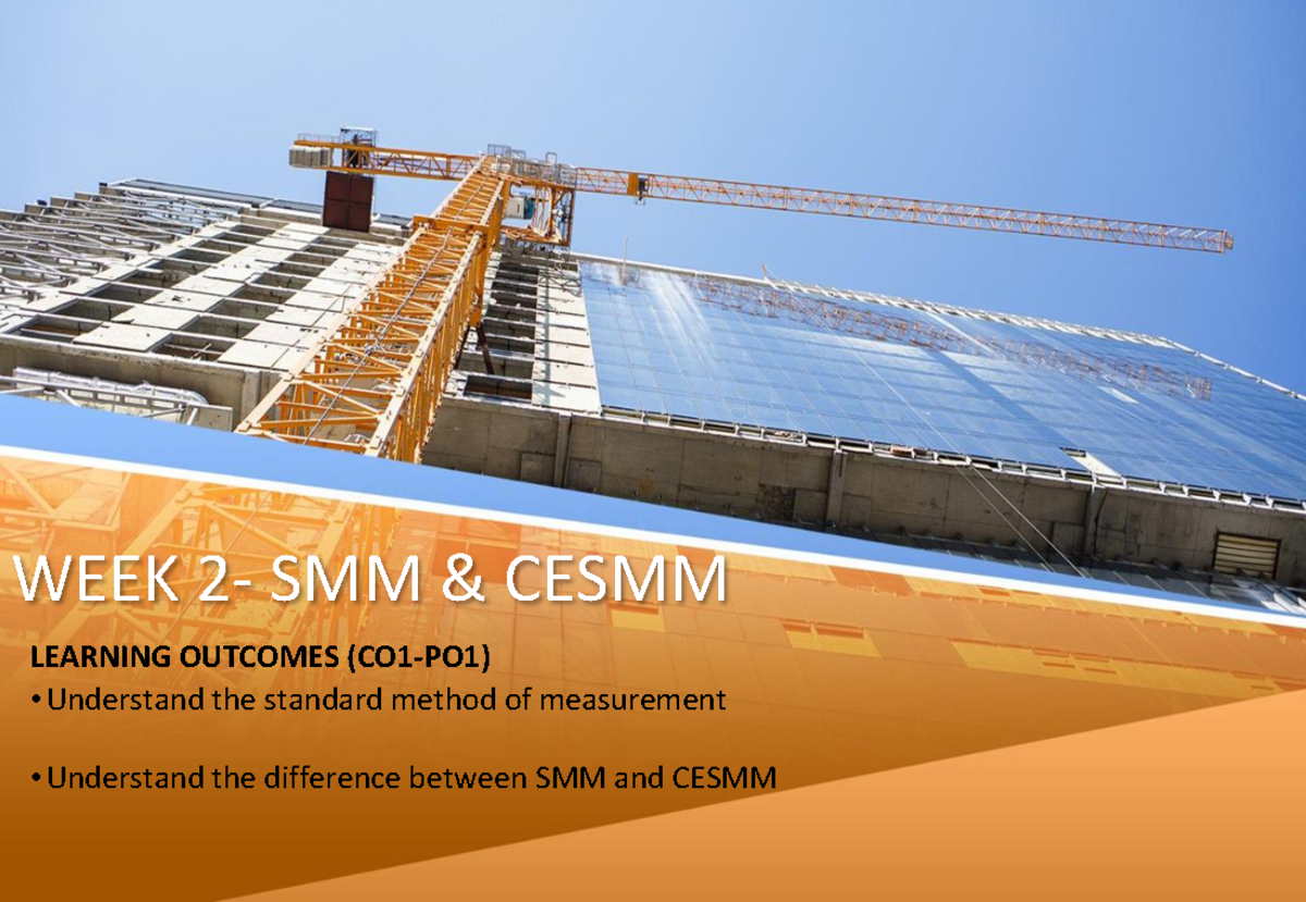 Week 2 SMMM My Cesmm v2 - WEEK 2- SMM & CESMM LEARNING OUTCOMES (CO1 ...