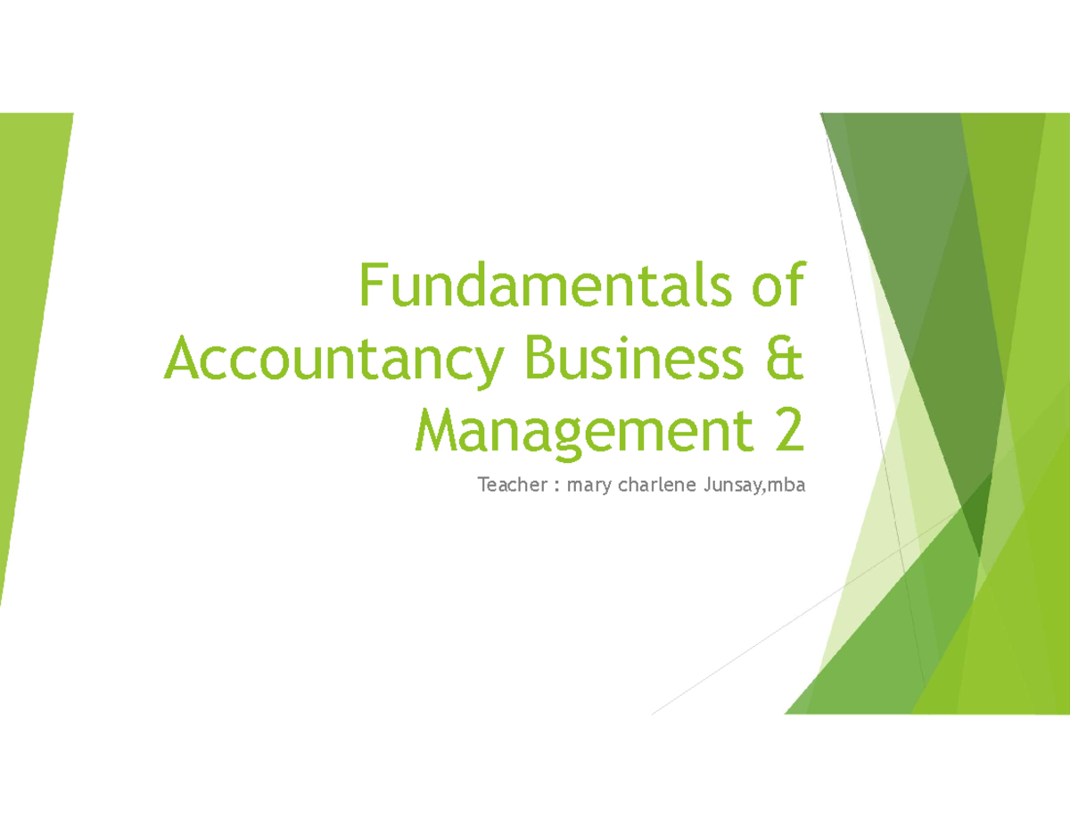 Introduction-OF- Accounting-2 - Fundamentals of Accountancy Business ...