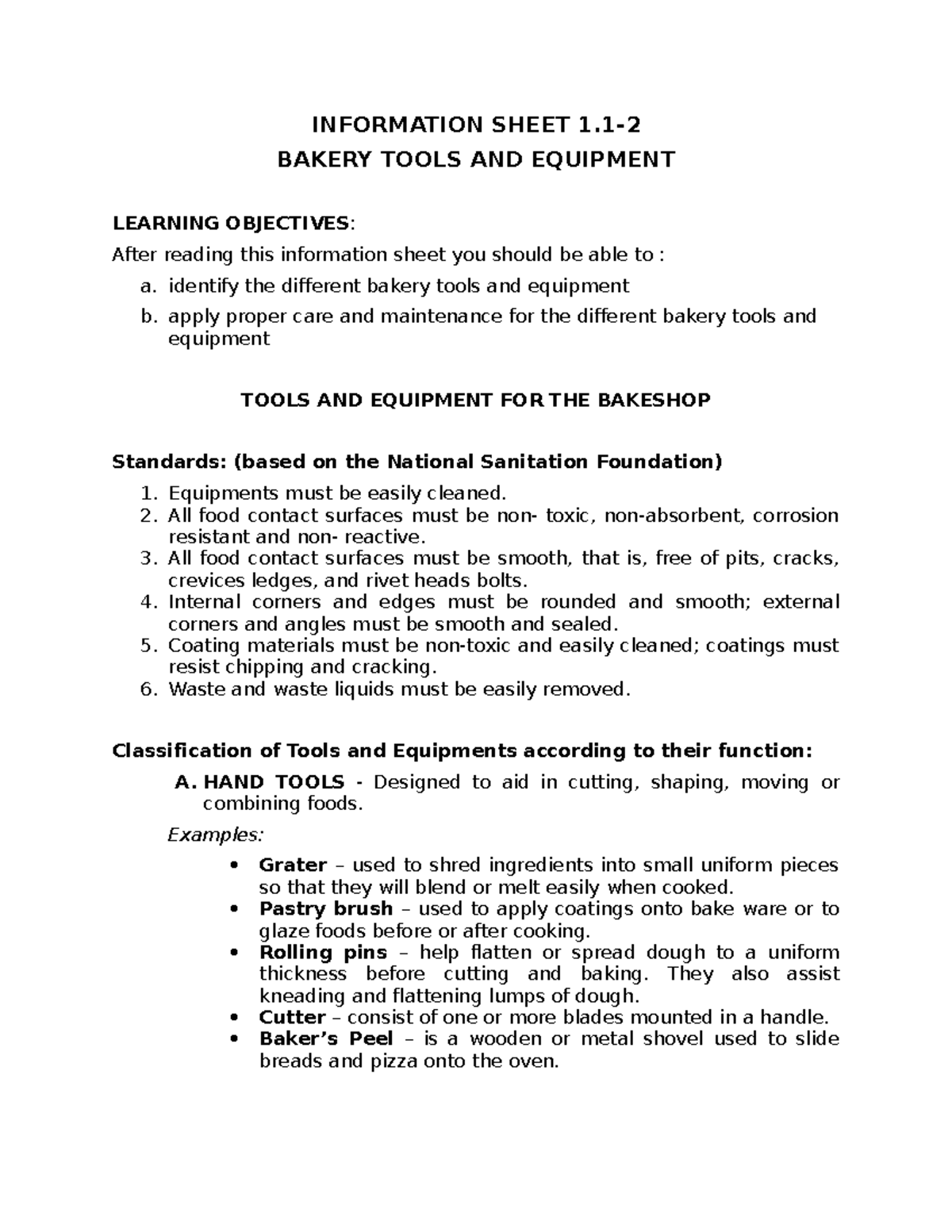 Information- Sheet-1 - This is intended for BSHRM students ...