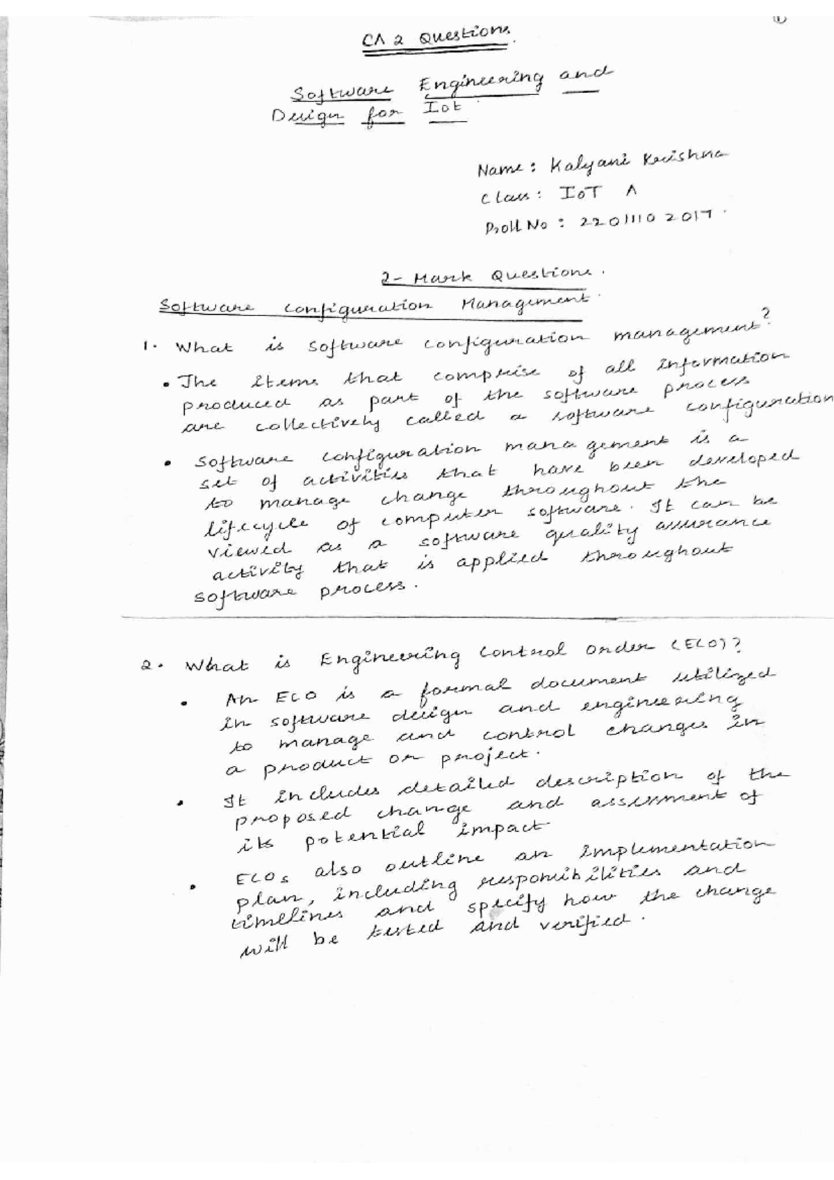 Sed cia 2 - software engineering assignment - w CA 2 Questions Software Engineering and . Design ...