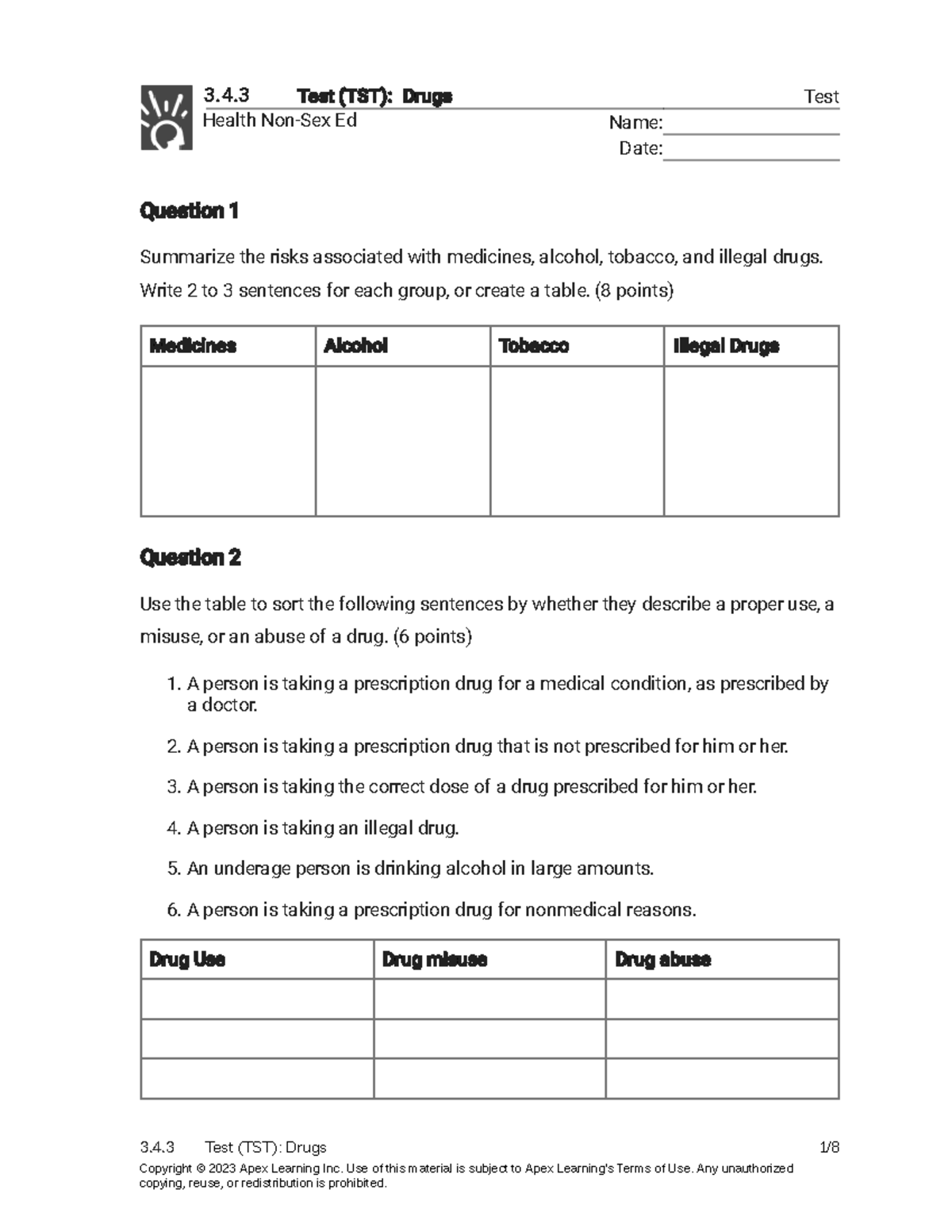 3.4.3 Test (TST) - Drugs (Test) - Test (TST): Drugs 1/ Test (TST ...