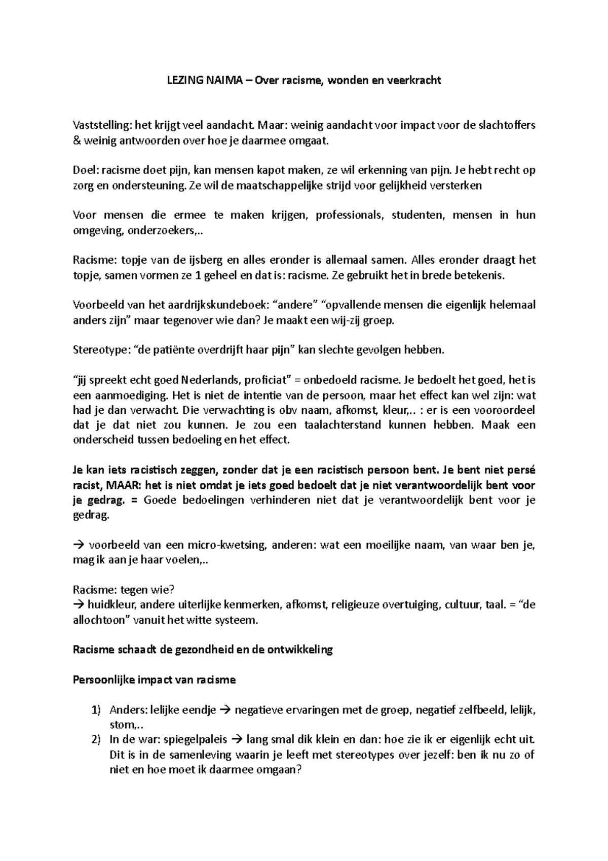 Lezing van het boek over racisme van Naima - LEZING NAIMA – Over ...